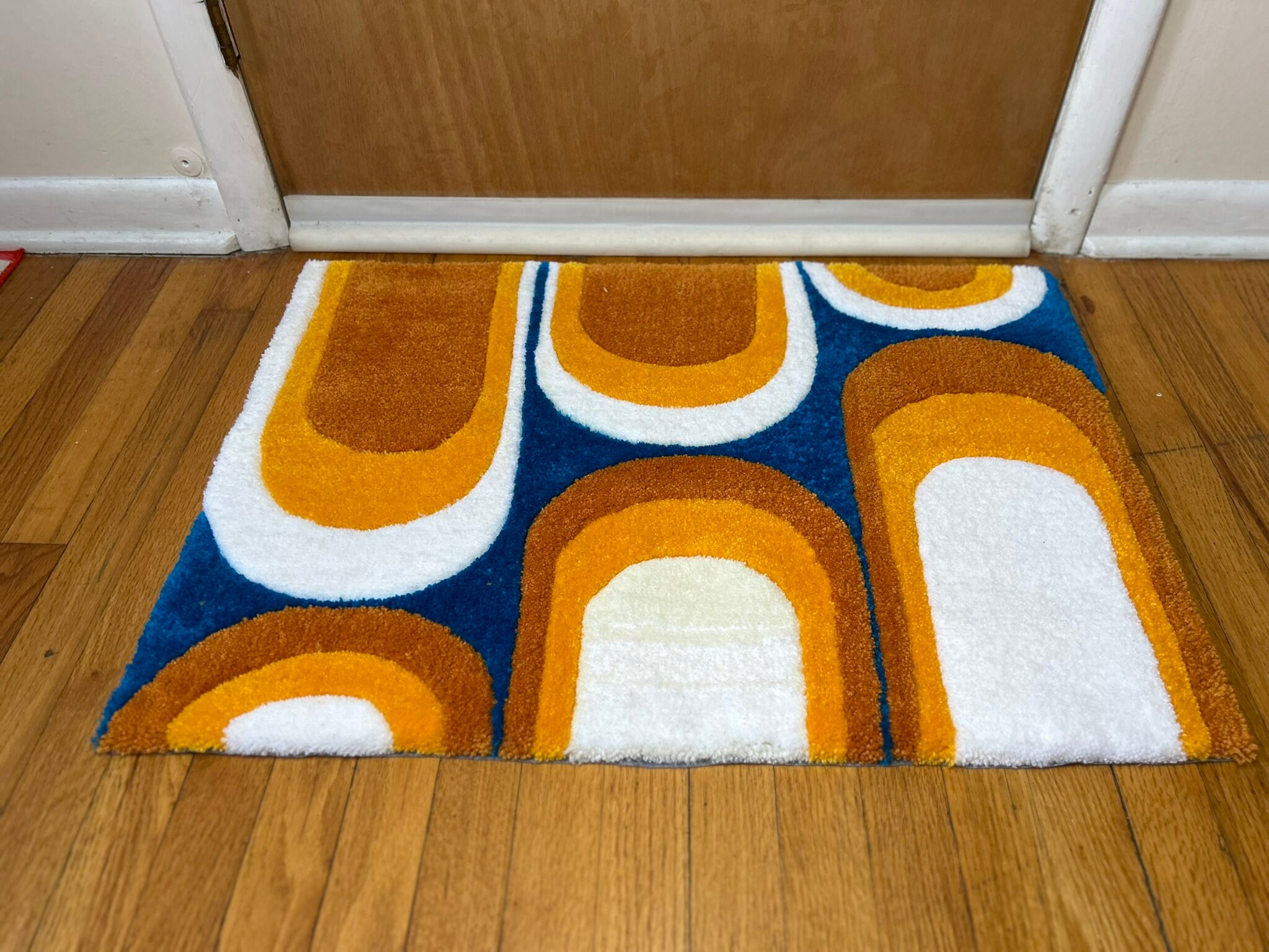 Retro Mid-century Modern Style Tufted Rug/ Wall Art - Etsy