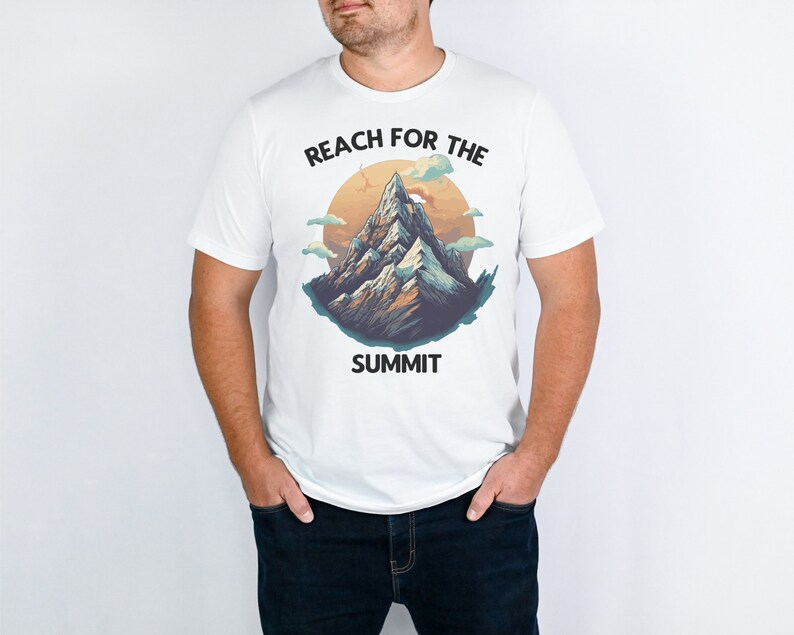 Reach for the Summit T-shirt Vintage Mountain Tee for Outdoor Lovers, Makes a Great Gift for ...