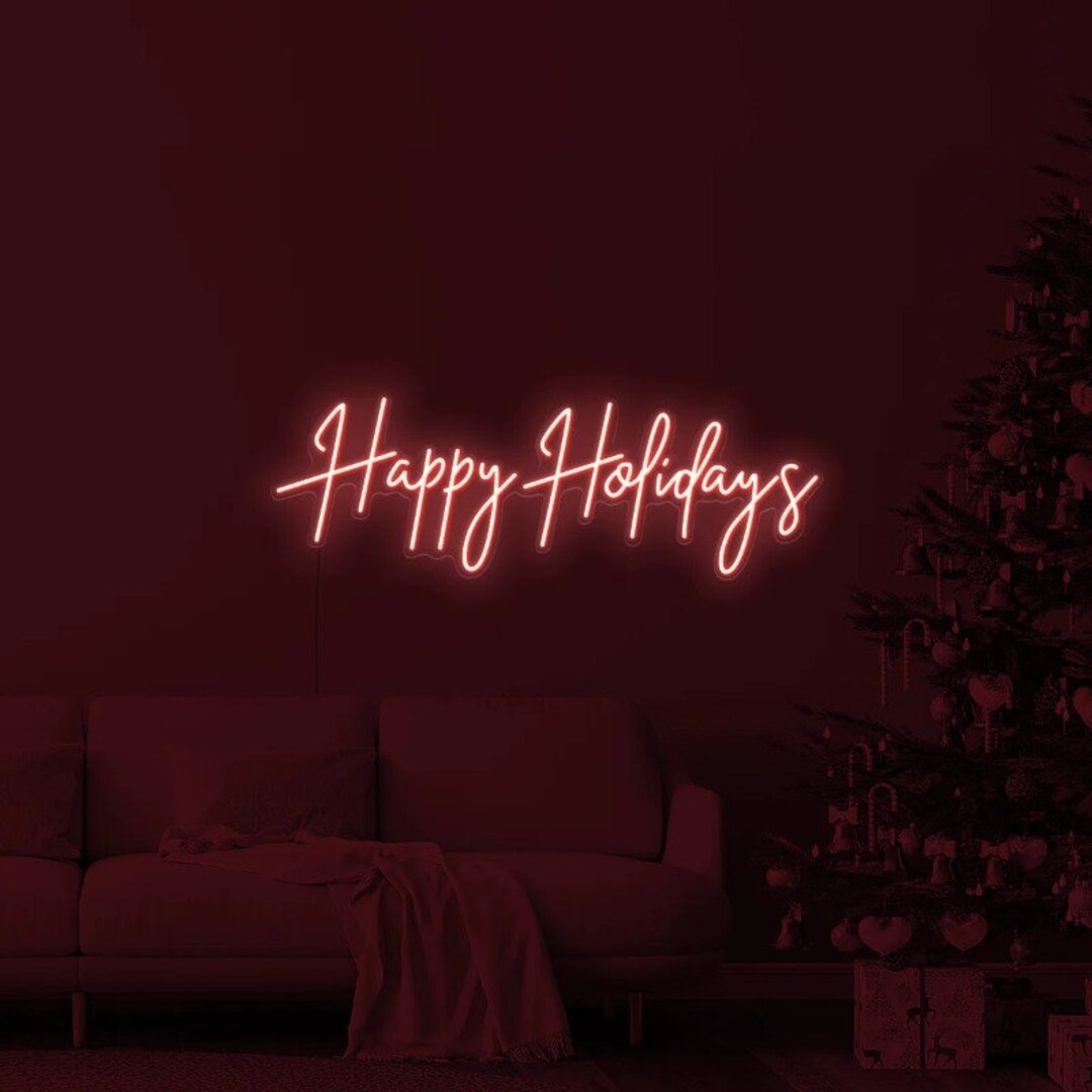 HAPPY HOLIDAYS LED Neon Sign - Etsy