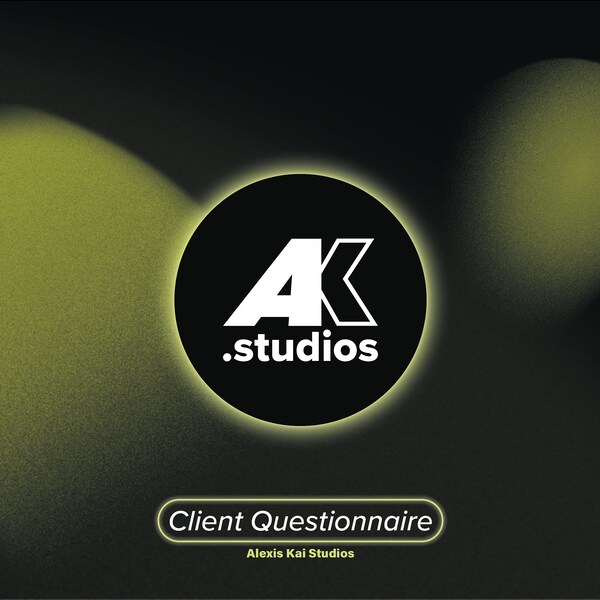 Graphic Designer Questionnaire Template - Etsy