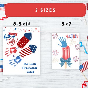 30+ Bundle 4th of July Handprint and Footprint Art, Fourth of July ...