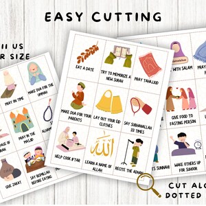 Ramadan Good Deeds Cards, Muslim Cards for Kids, Islam Prayer Cards ...