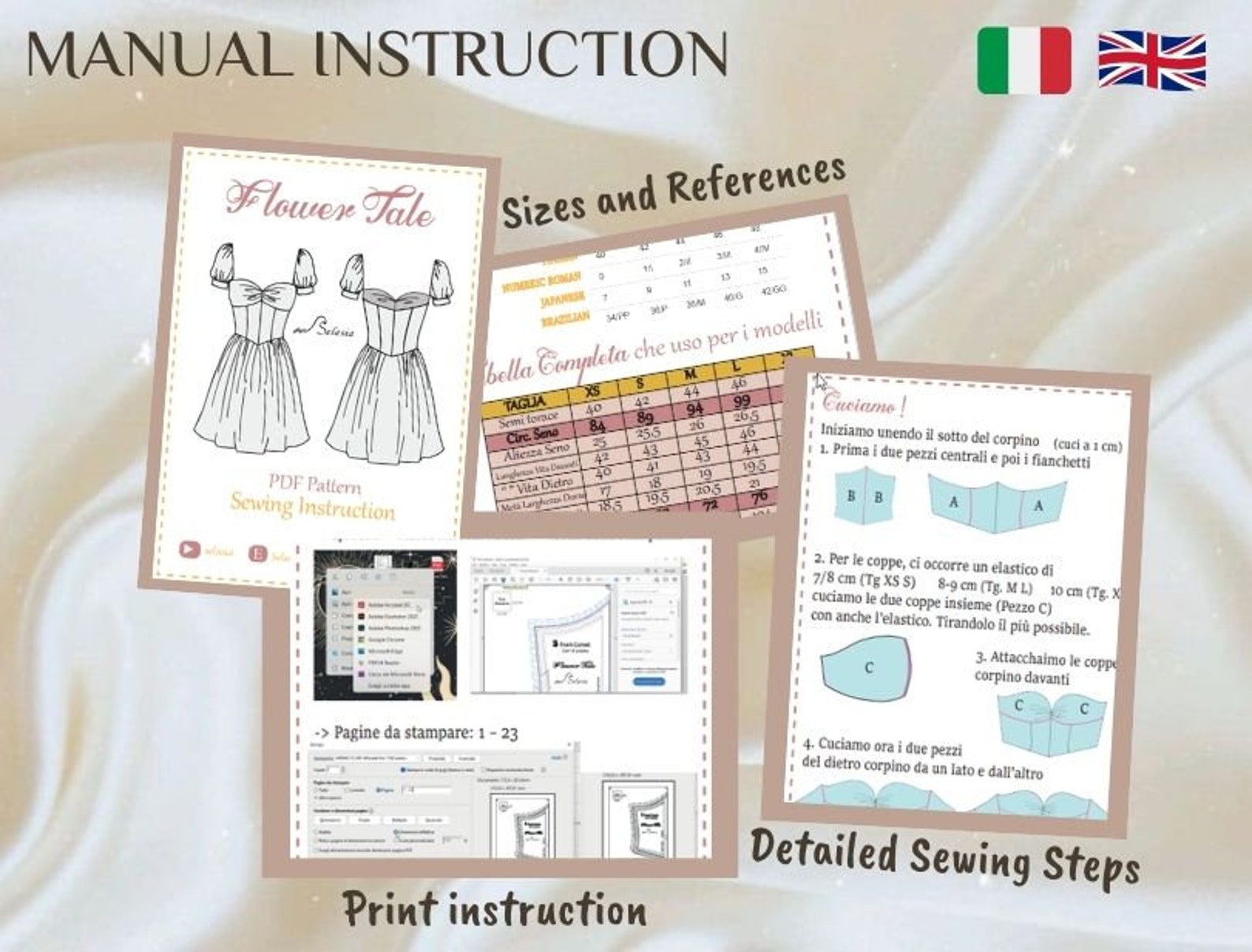 Dress Sewing Pattern Size Range XS-XL Download A4 PDF - Etsy