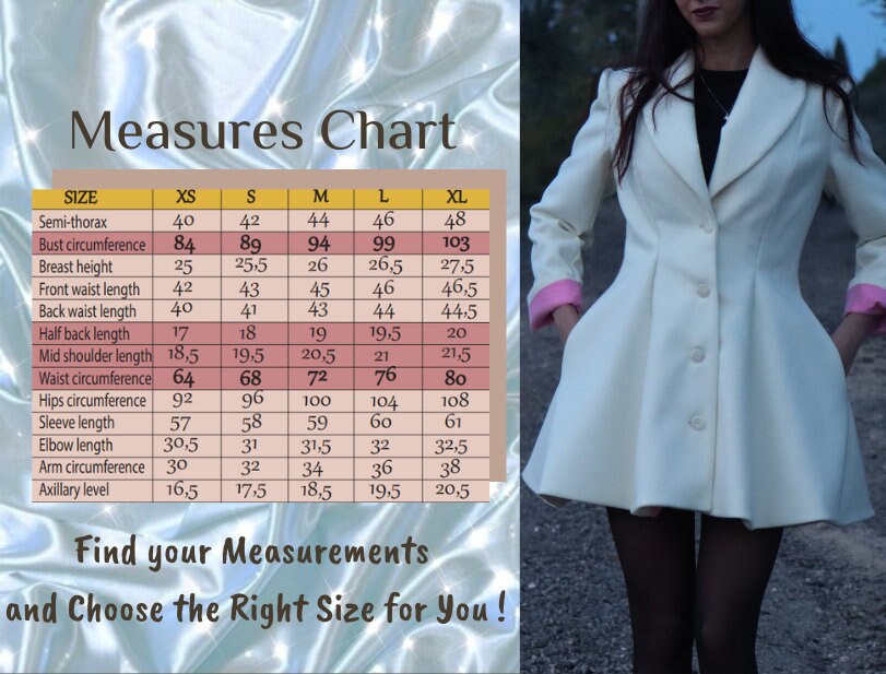 Coat Sewing Pattern - Size Range XS-XL - Download A4 PDF Sewing Pattern ...
