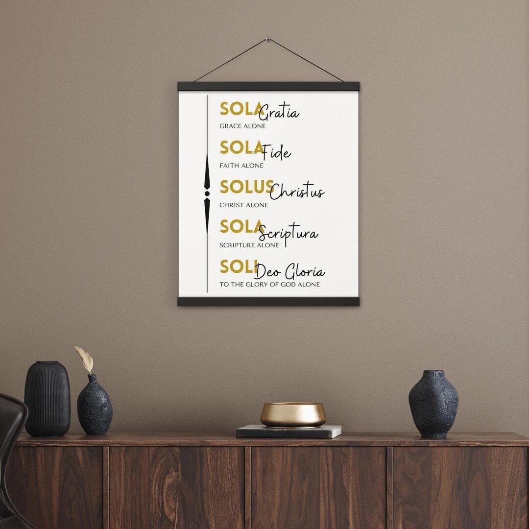 5 Solas Wall Hanging Soli Deo Gloria Reformed Christian Art Reformed ...