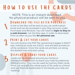 Kids Bible Verse Memory Cards Scripture Affirmation Cards Proverbs ...