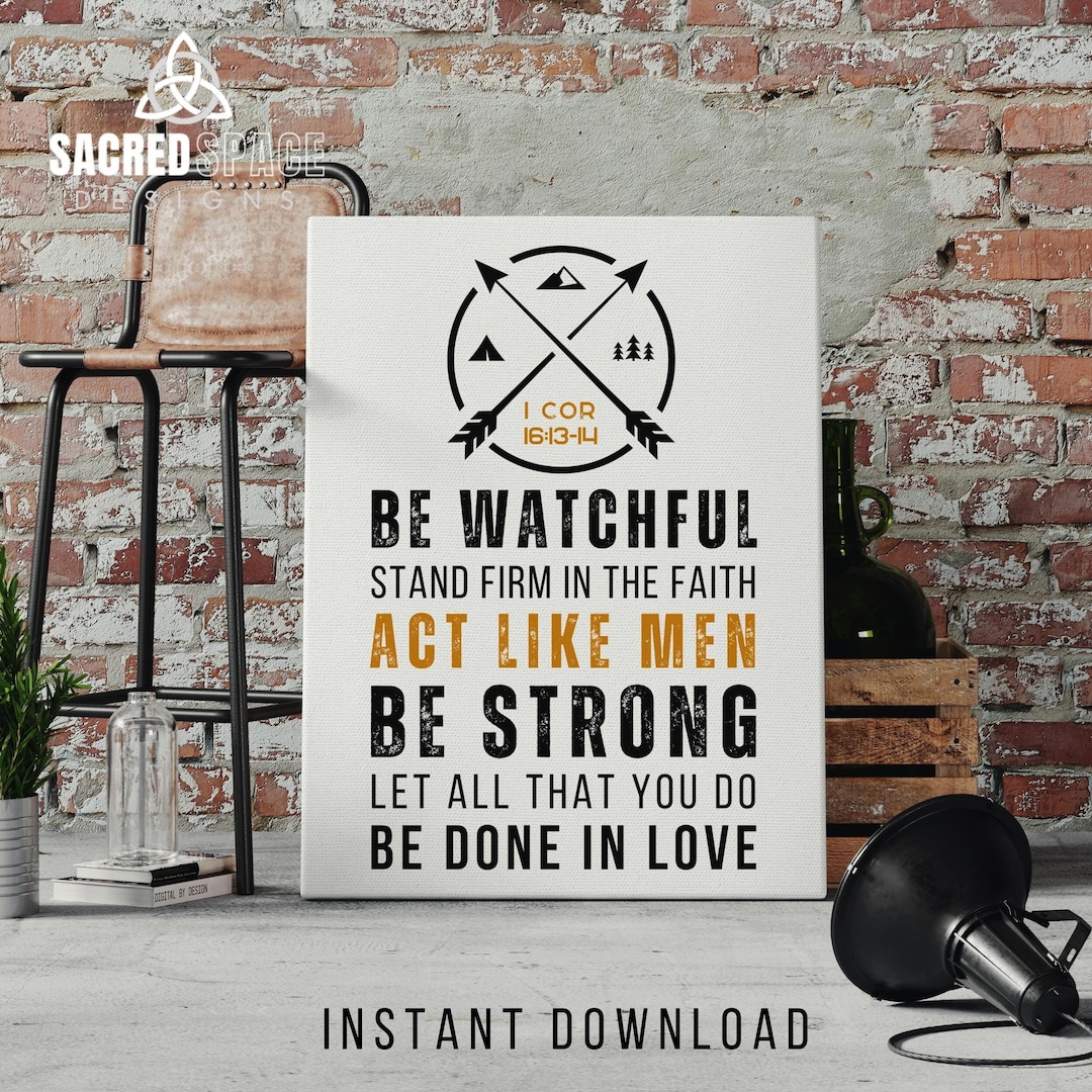 Instant Download 1 Corinthians 16:13-14 Stand Firm in the Faith Act ...
