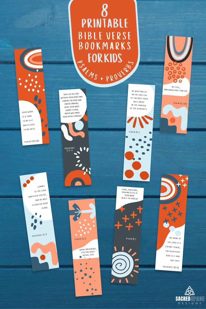 Bible Verse Bookmark for Kids Scripture Bookmark Digital Kids Bible ...