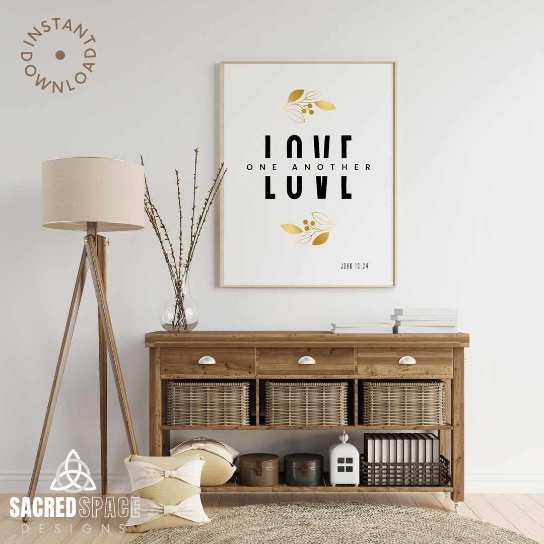 Love One Another Agape Love Like Jesus Bible Verse Wall Art Printable ...