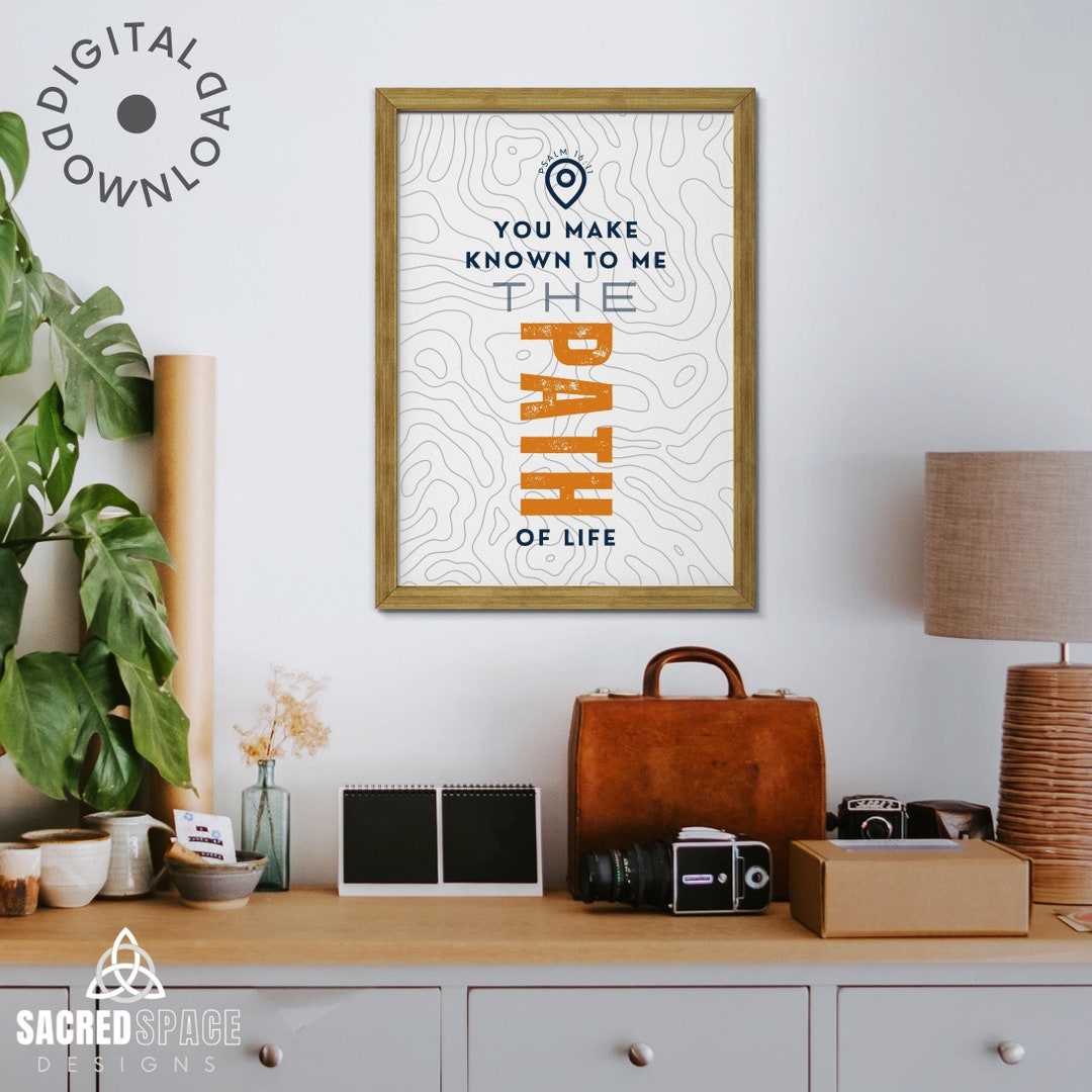 Psalm 16:11 Path of Life Scripture Wall Art Download Typography Bible ...