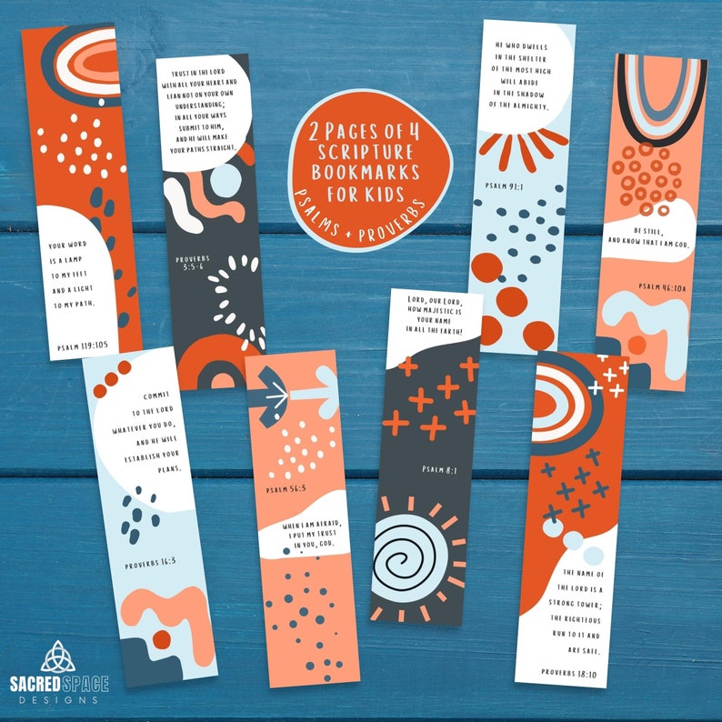 Bible Verse Bookmark for Kids Scripture Bookmark Digital Kids Bible ...