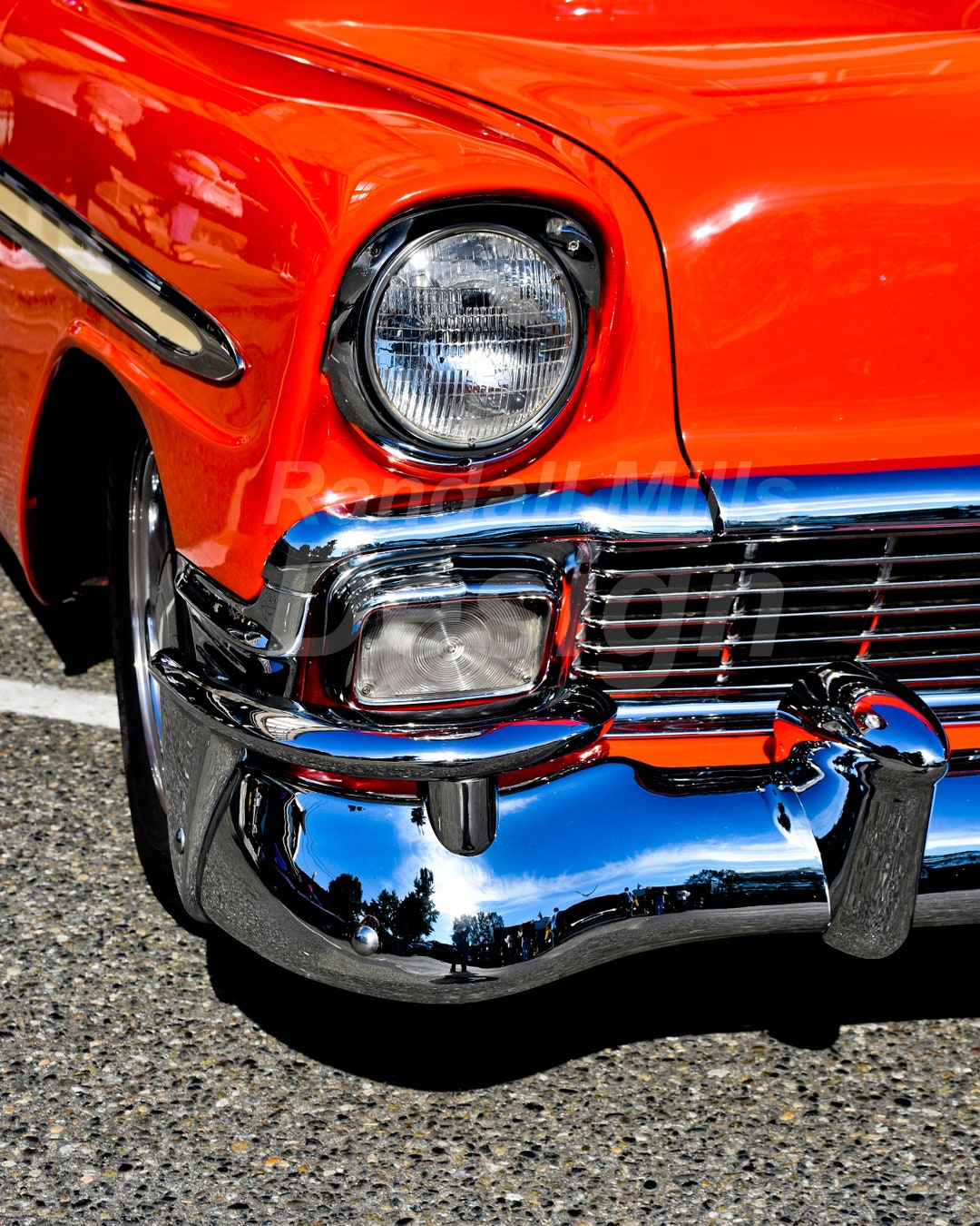 56 Red Chevy Belair Photo Perfect for the Car Lover, Father's Day Gift ...