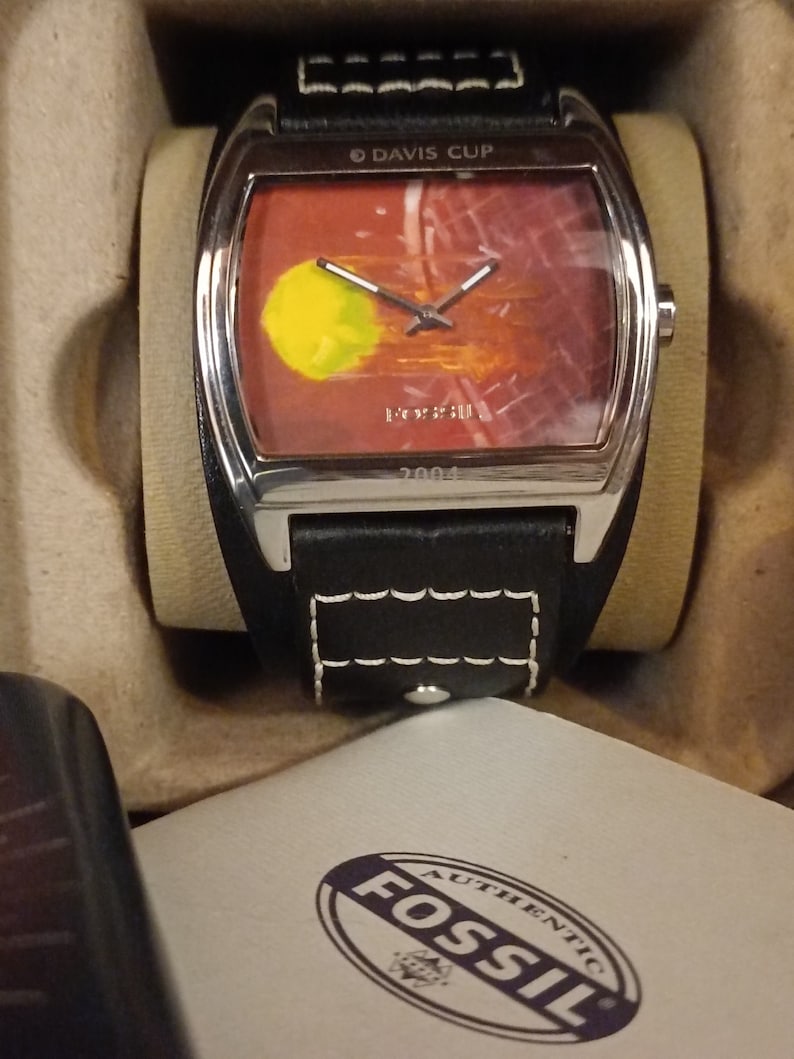 Fossil Big Tic 2004 Limited Edition Davis Cup. Unisex. Vintage. Perfect ...