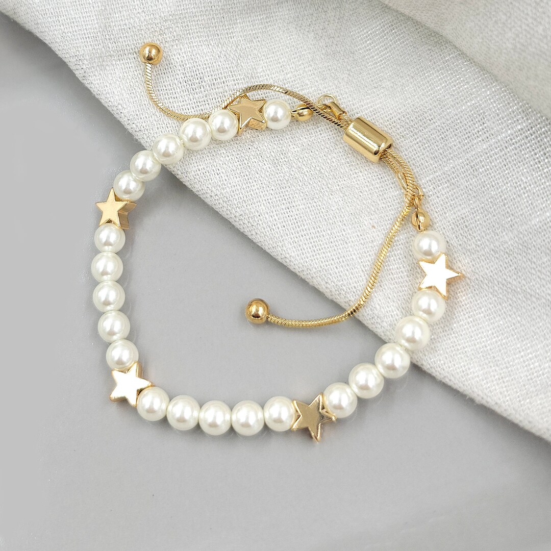 High-quality Star Bracelets, Brass Star Glass Pearl Bracelet, Pull Tie ...
