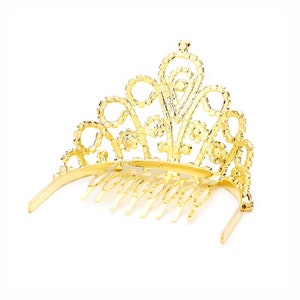 Mini Rhinestone Tiara Hair Comb, Rhinestone Princess Mini Tiara, Bridal ...
