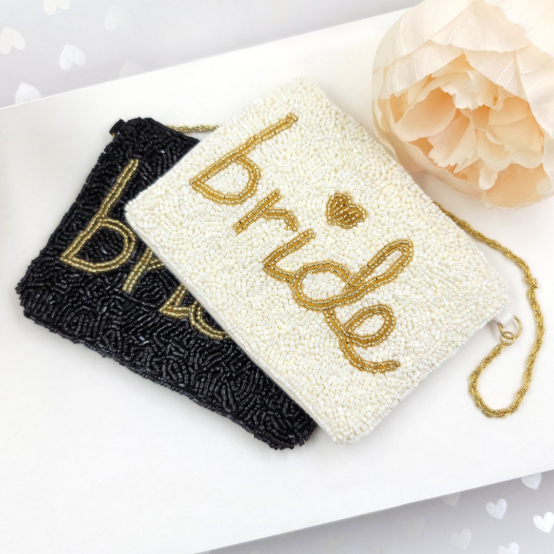 Bride Beaded Mini Pouch Bag Small BRIDE Clutch Purse Beaded - Etsy