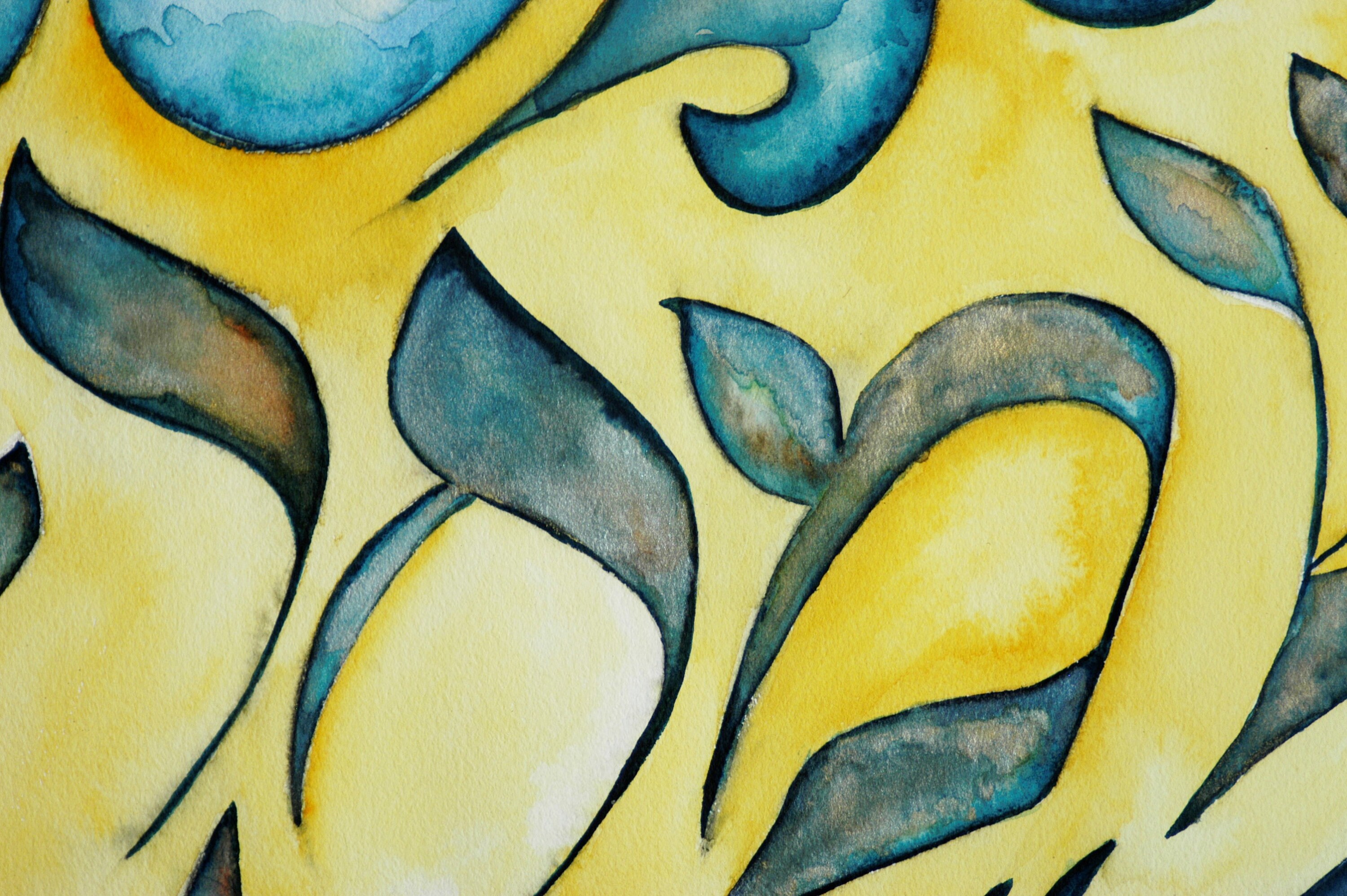 Hebrew Calligraphy in Watercolor Colorful Judaica Print of simha Joy ...