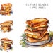 Grilled Cheese Sandwich Watercolor Clipart PNG - Etsy