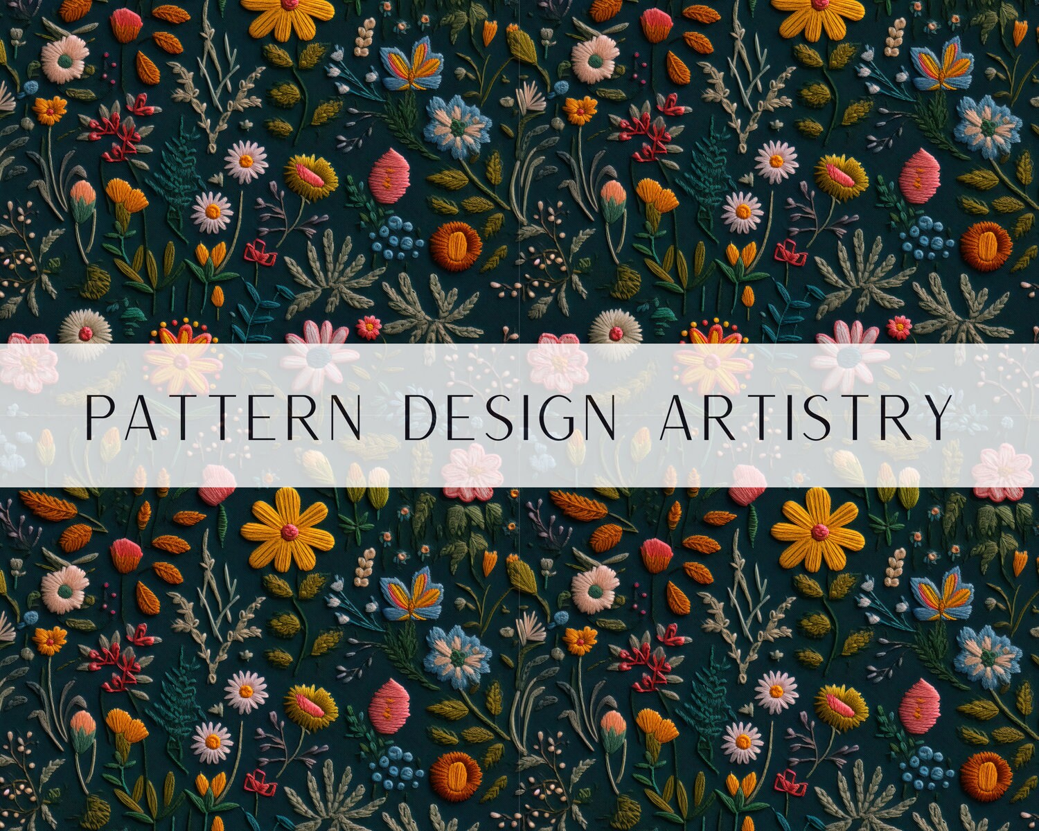 Embroidery Seamless File, Faux Embroidery Pattern - Etsy