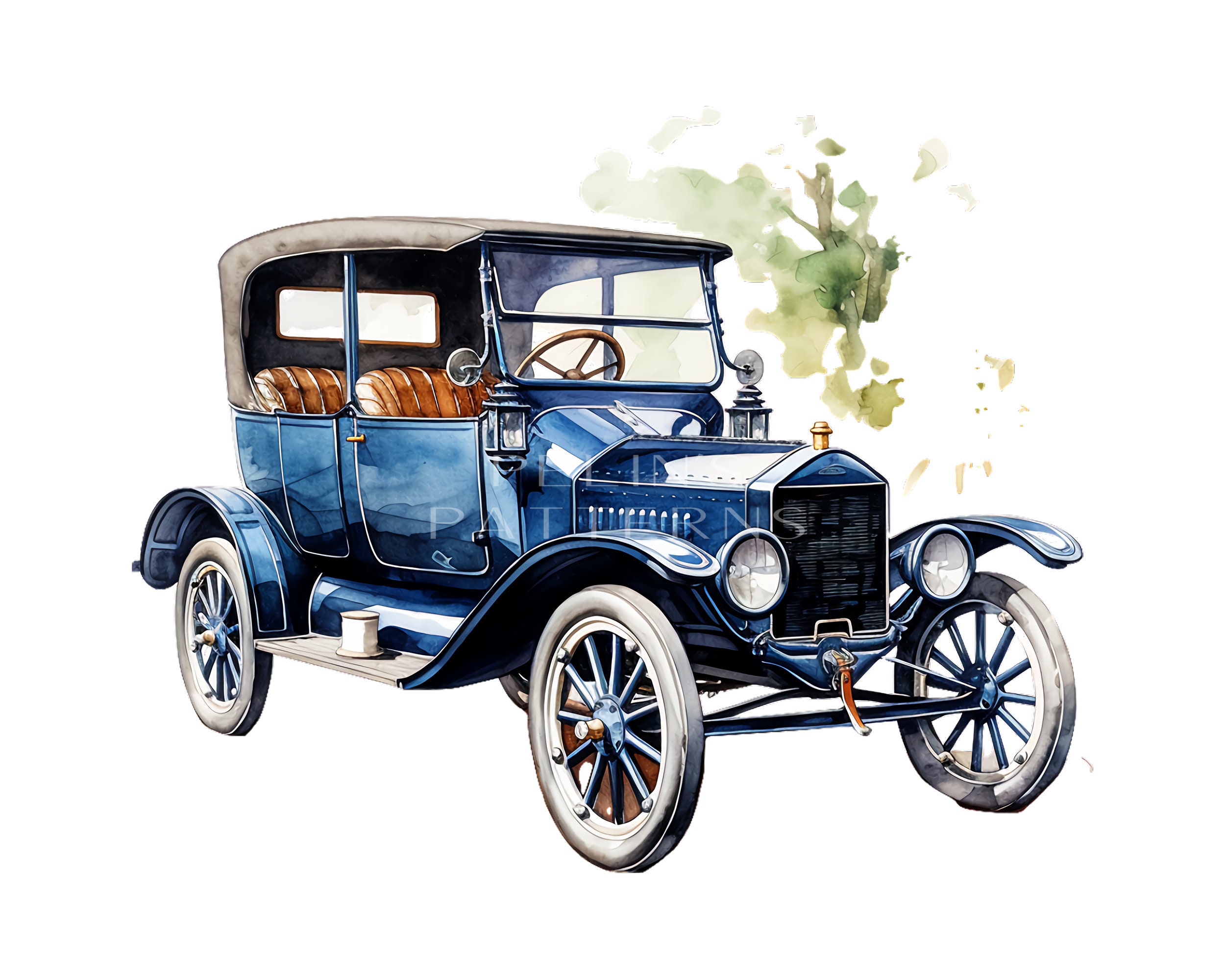Classic Model T Ford Clipart PNG - Etsy