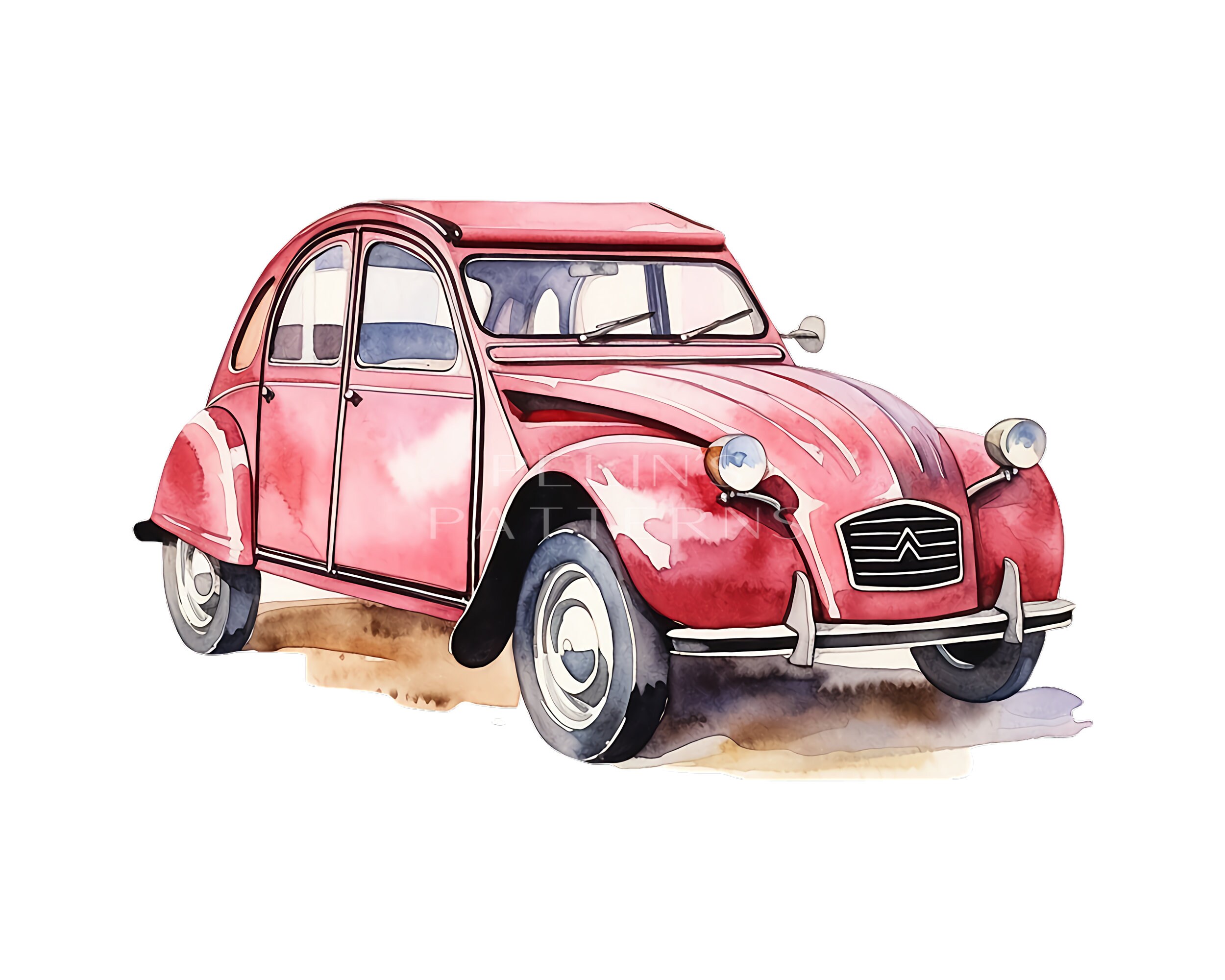 Citroen 2CV Clipart PNG - Etsy