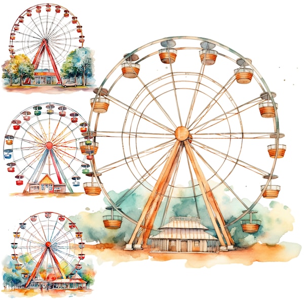 Ferris Wheel Art - Etsy