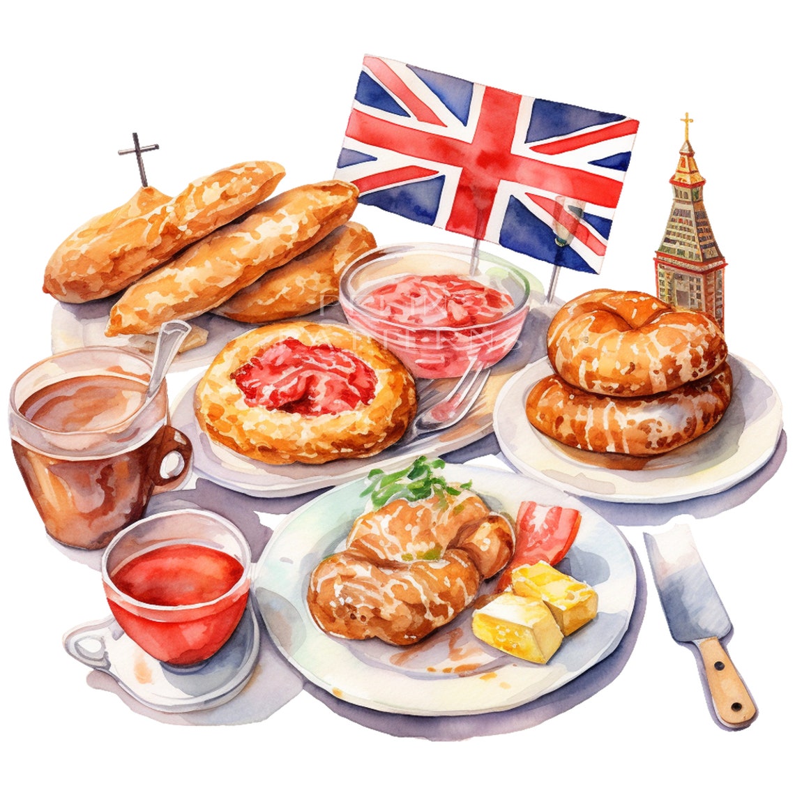 Britain Food Png Clipart - Etsy