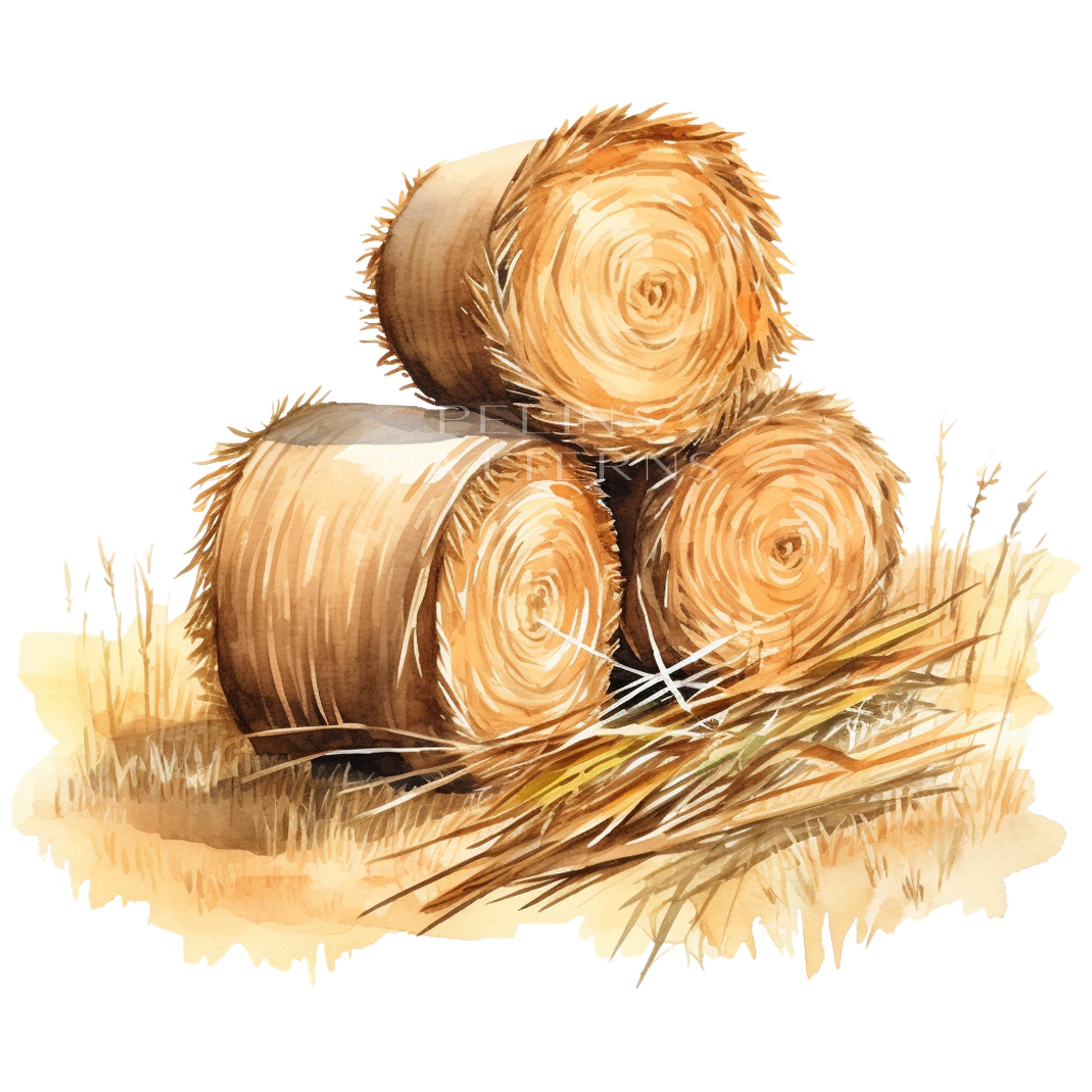 Hay Bale Png Clipart - Etsy