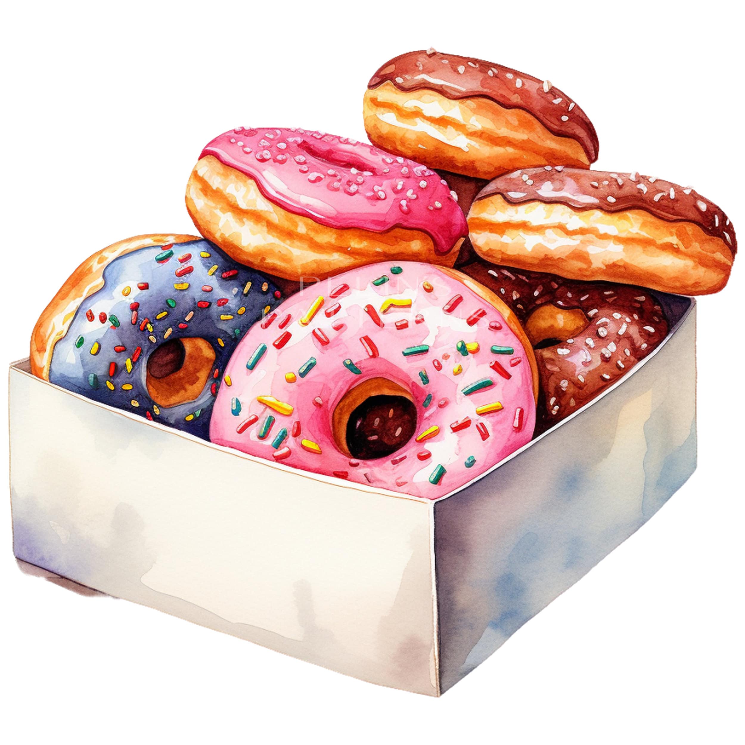 Open Donut Box Png Clipart - Etsy