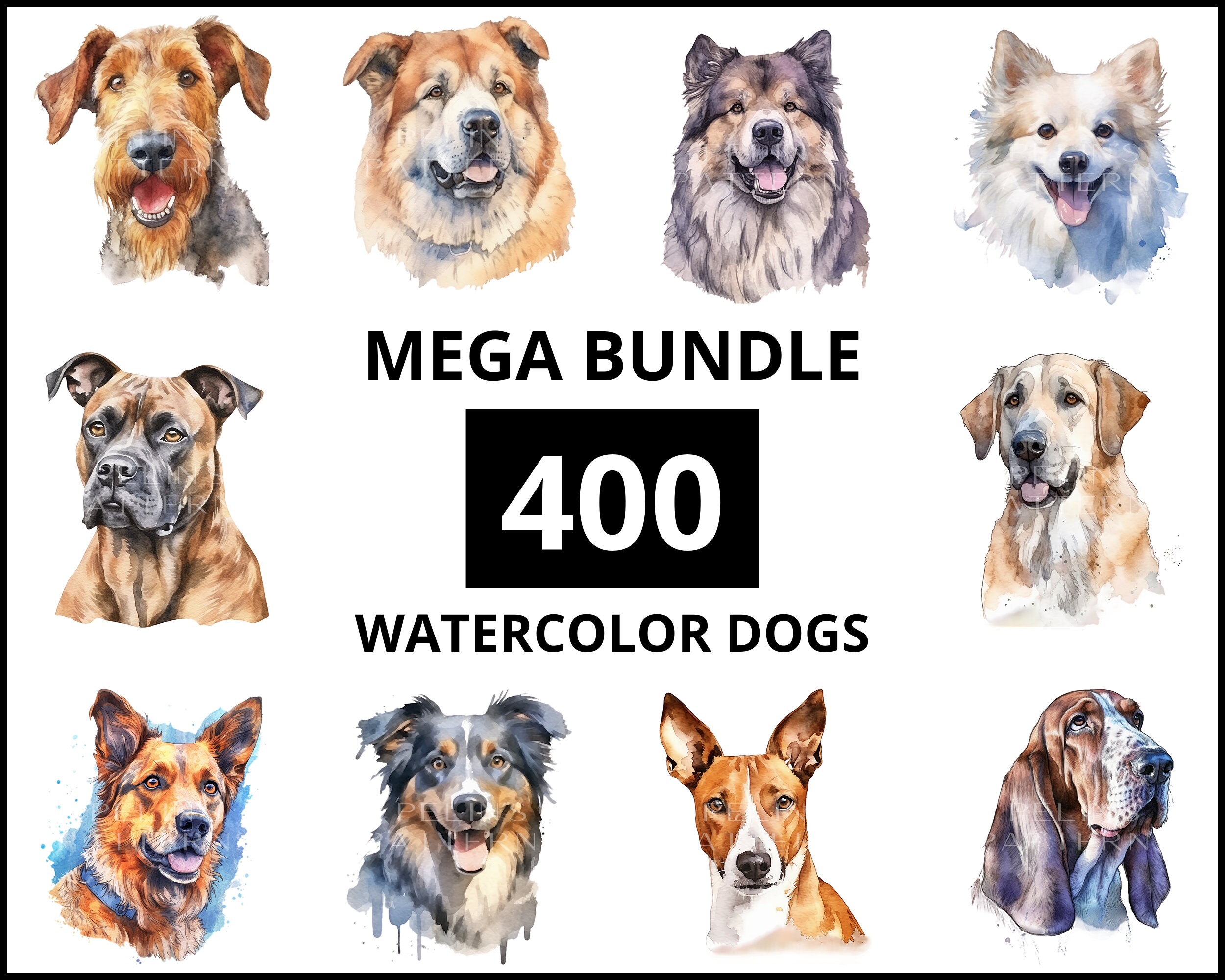 Dog Clipart Watercolor Dog Breeds Png Dog Illustration - Etsy Australia