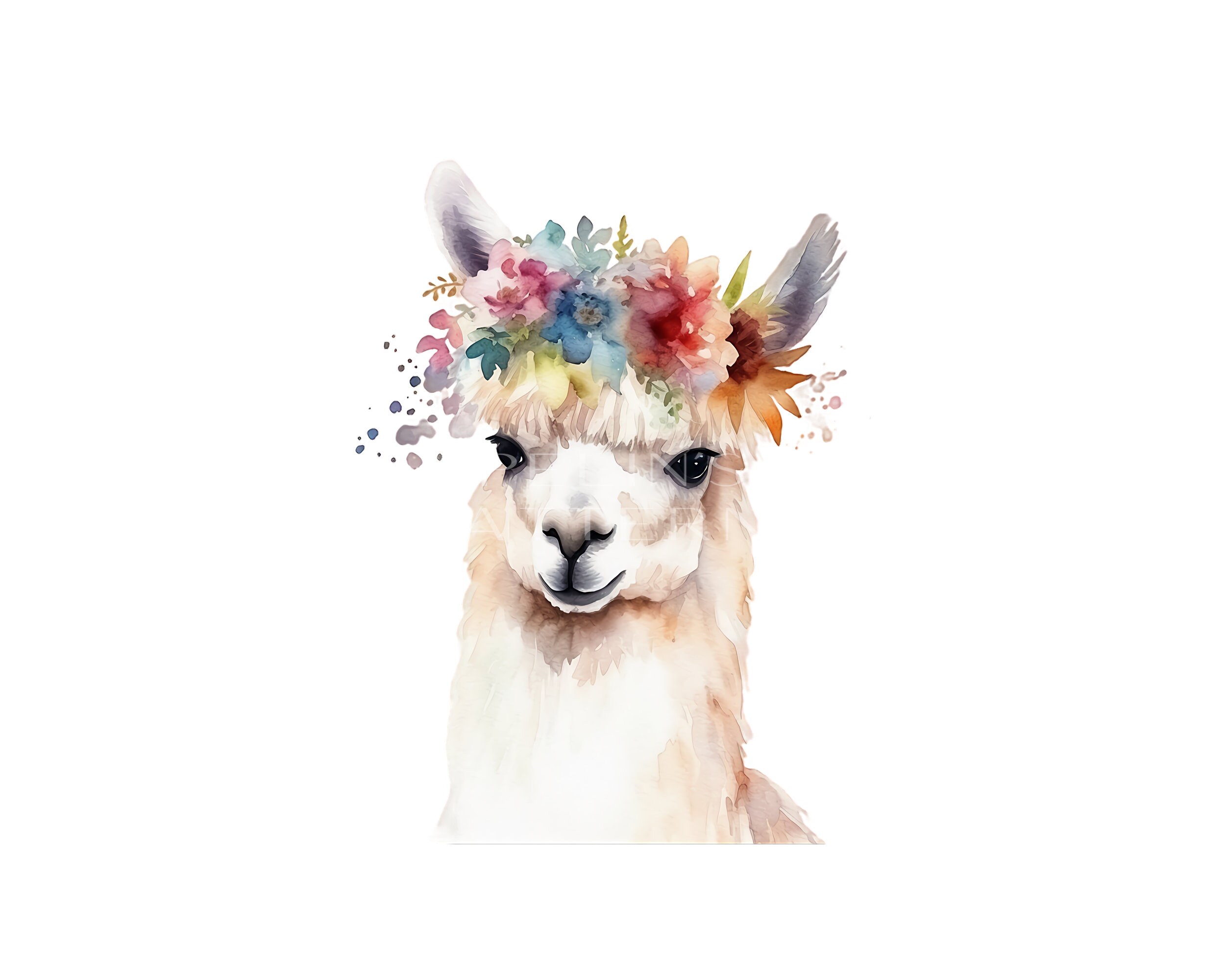 Alpaca Clipart PNG - Etsy