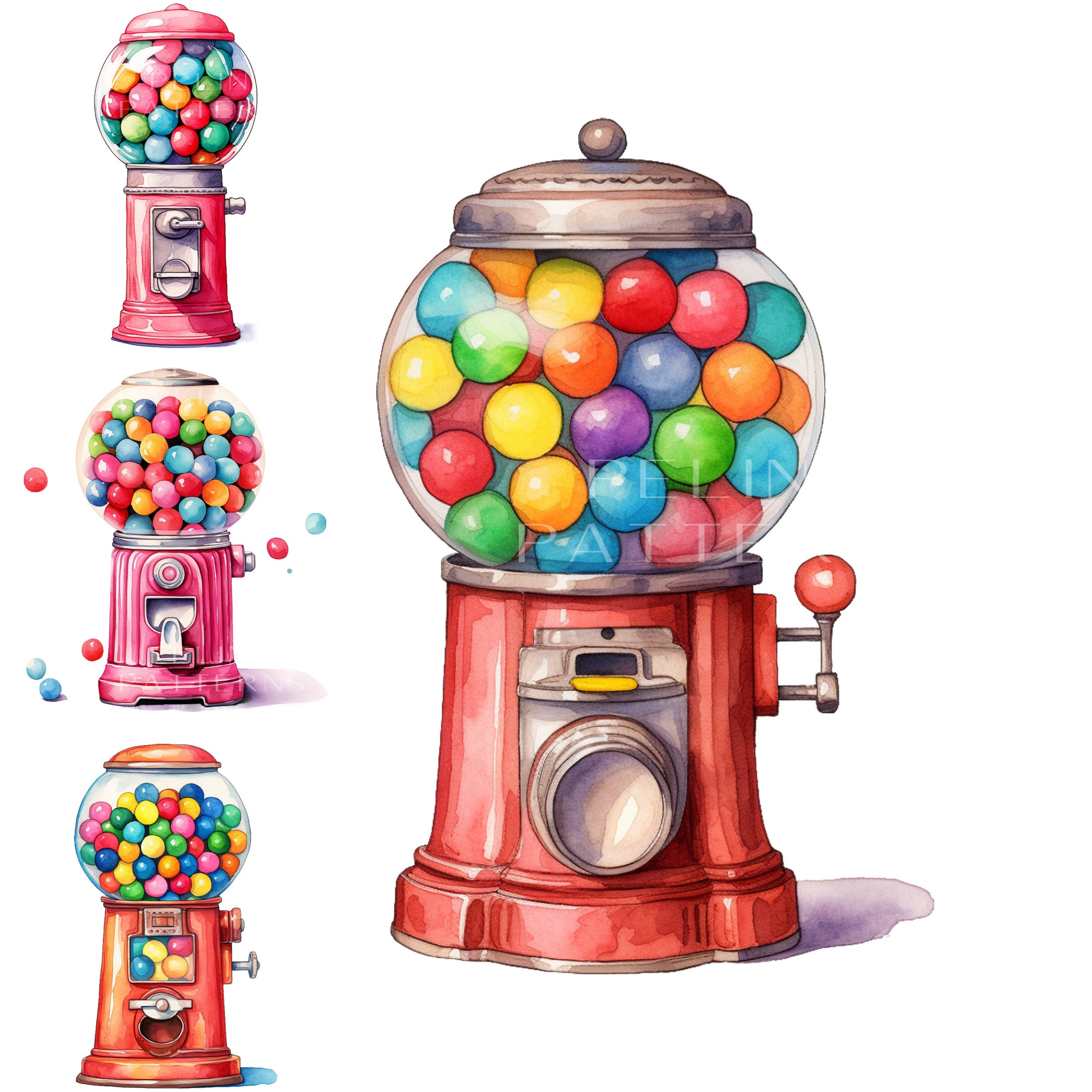 Gumball Machine Png Clipart - Etsy