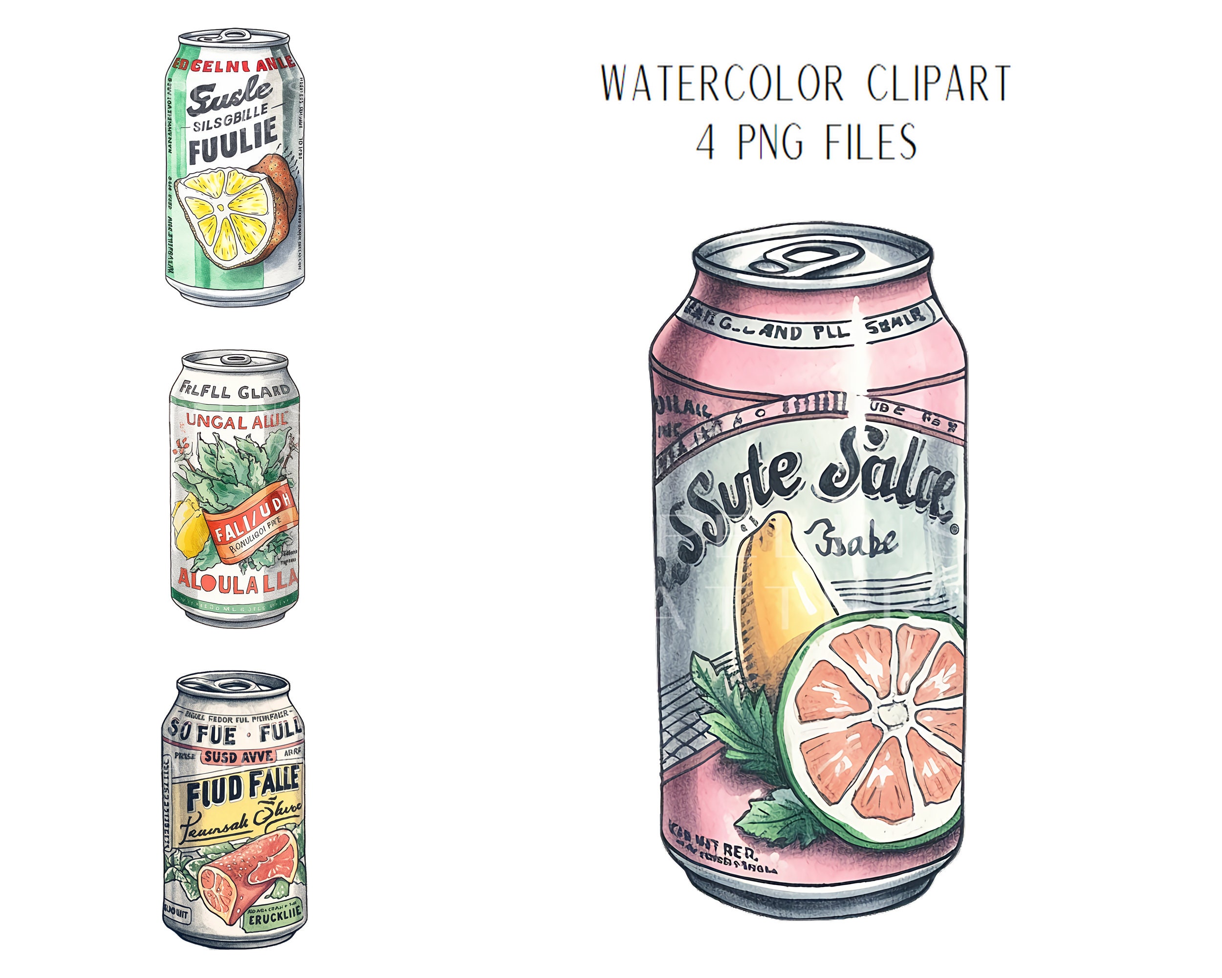 Old Soda Can Clipart PNG - Etsy