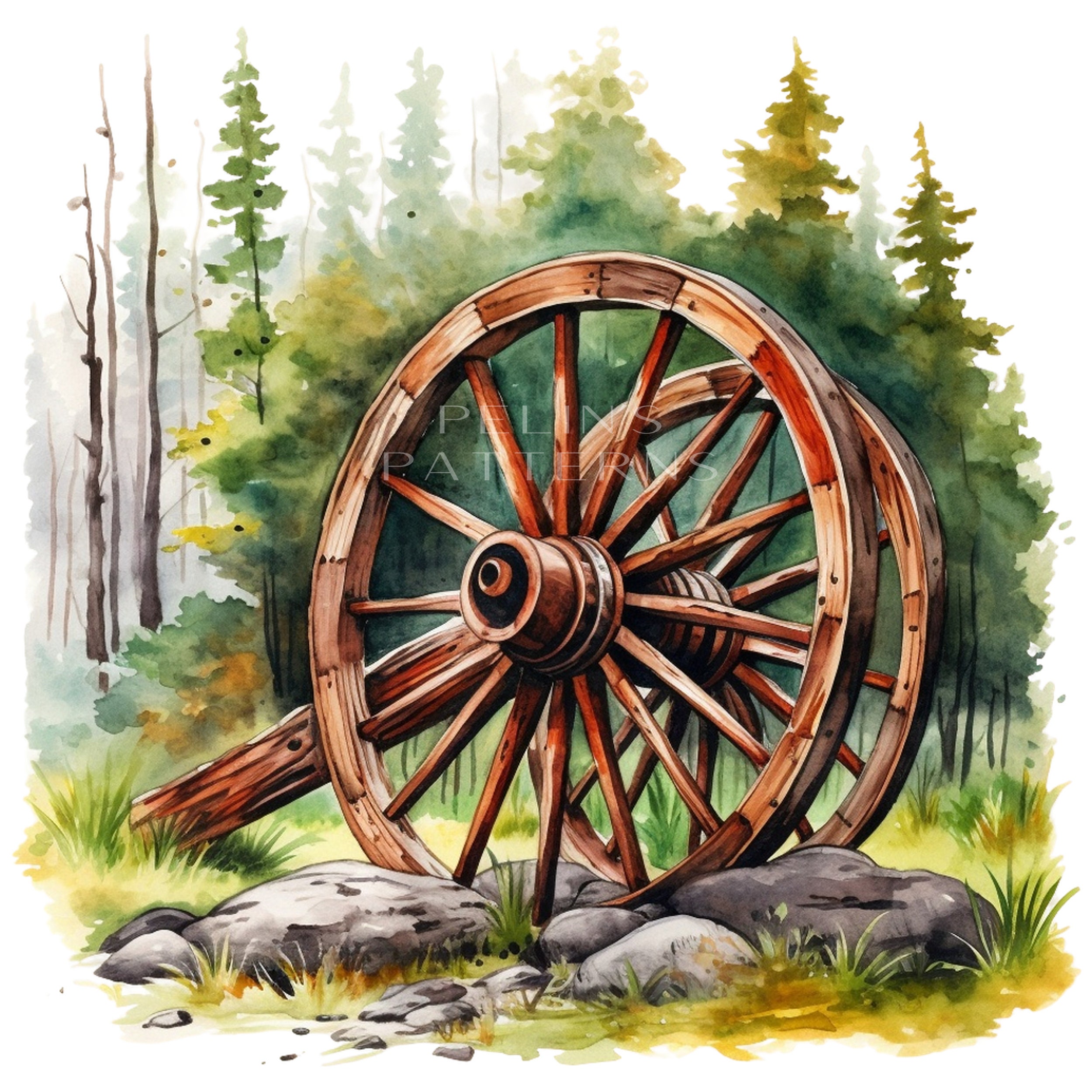 Wagon Wheel Png Clipart - Etsy