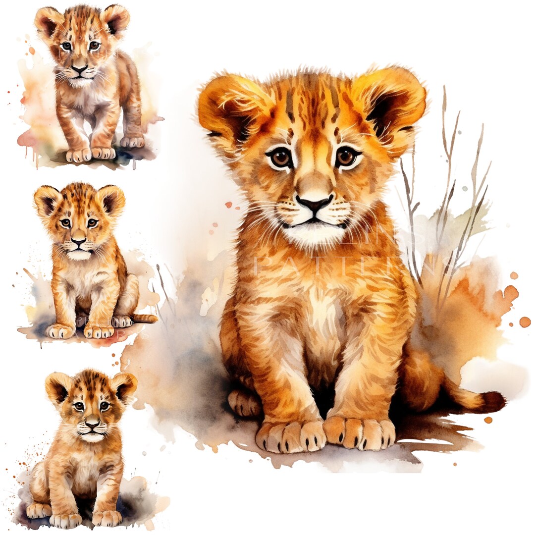 Lion Cub Png Clipart - Etsy