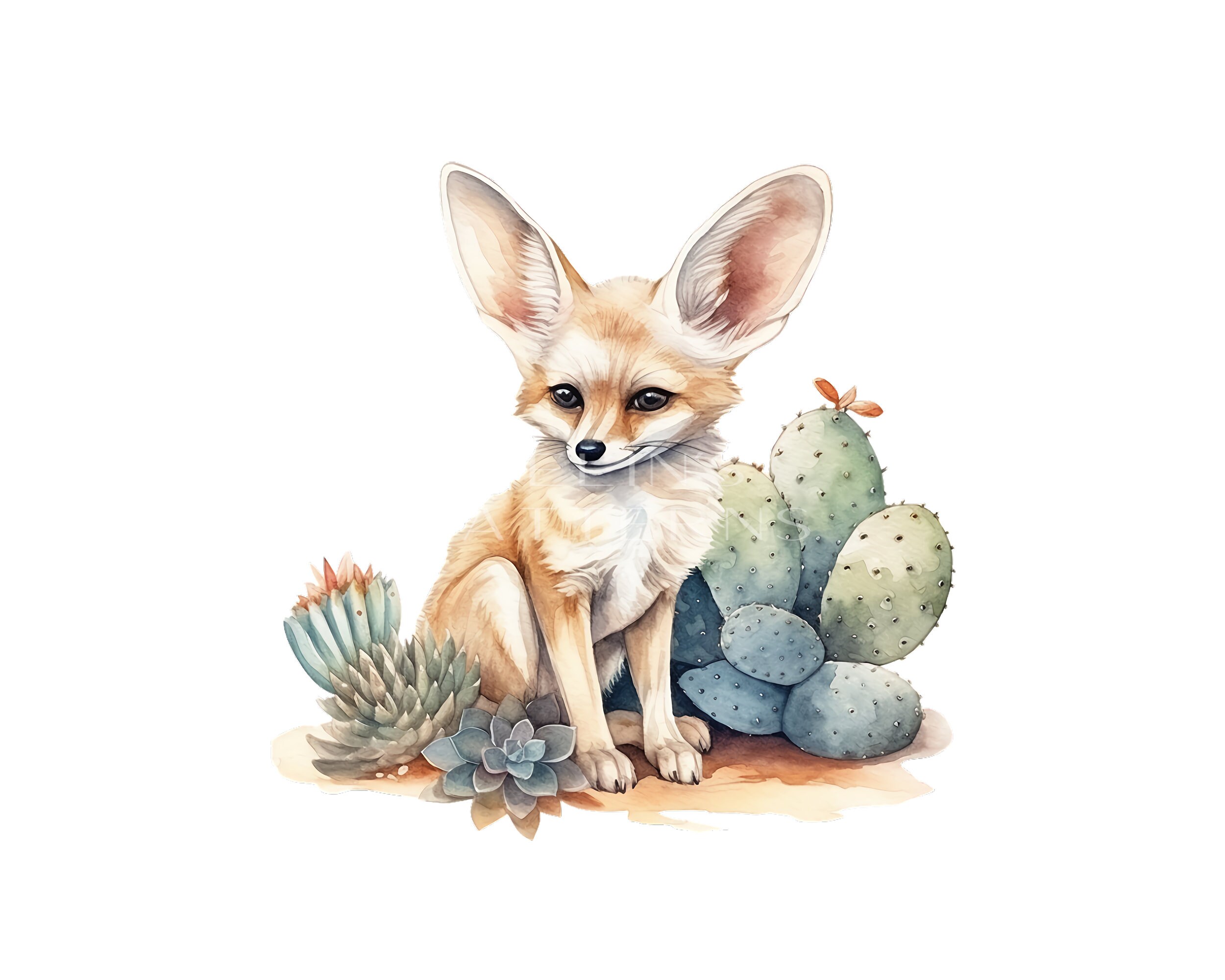 Fennec Fox Clipart PNG - Etsy