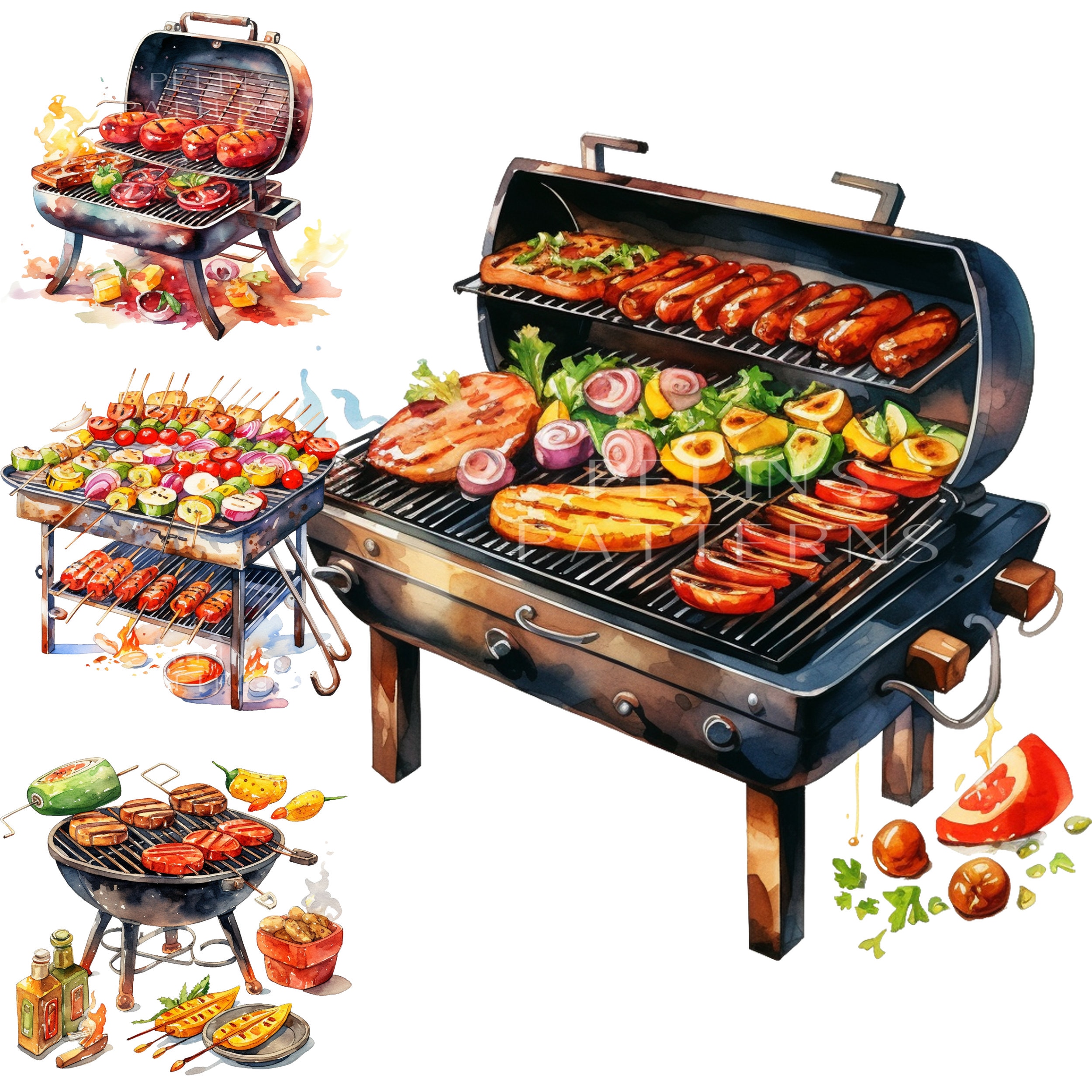 Grill Clipart PNG - Etsy