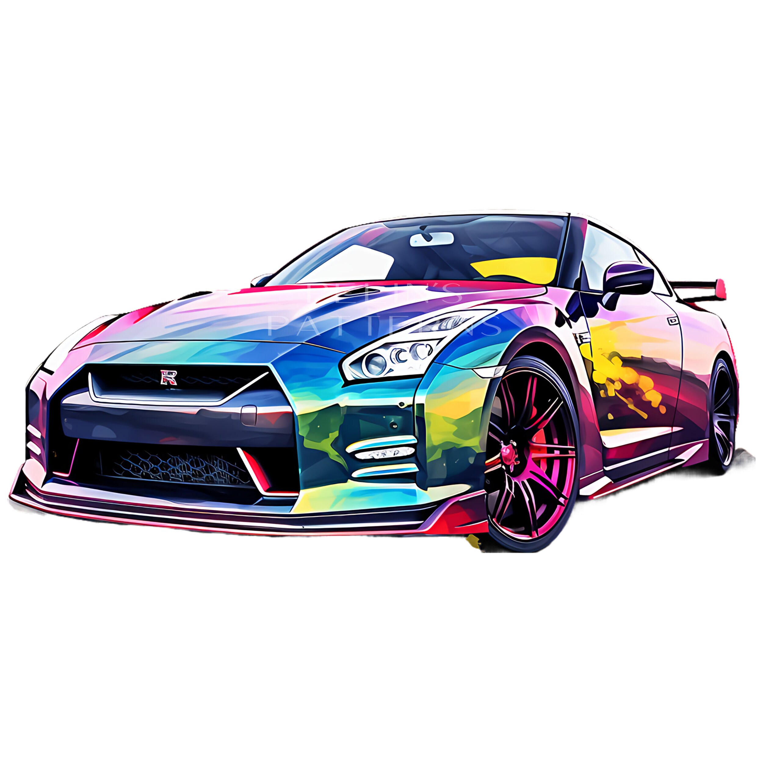 Nissan GT-R Clipart PNG - Etsy