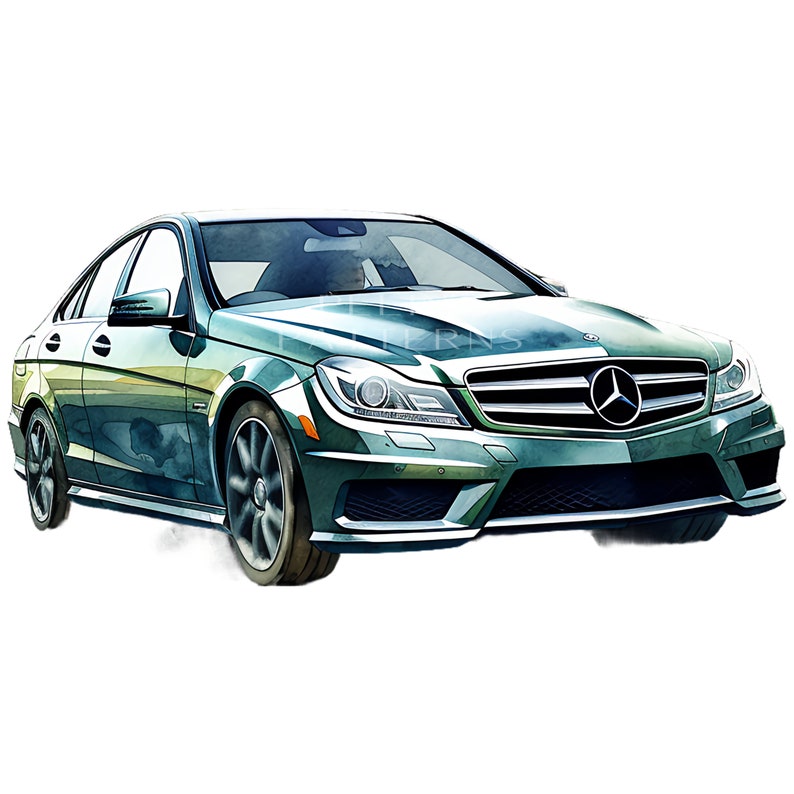 Mercedes-benz C-class Clipart PNG - Etsy