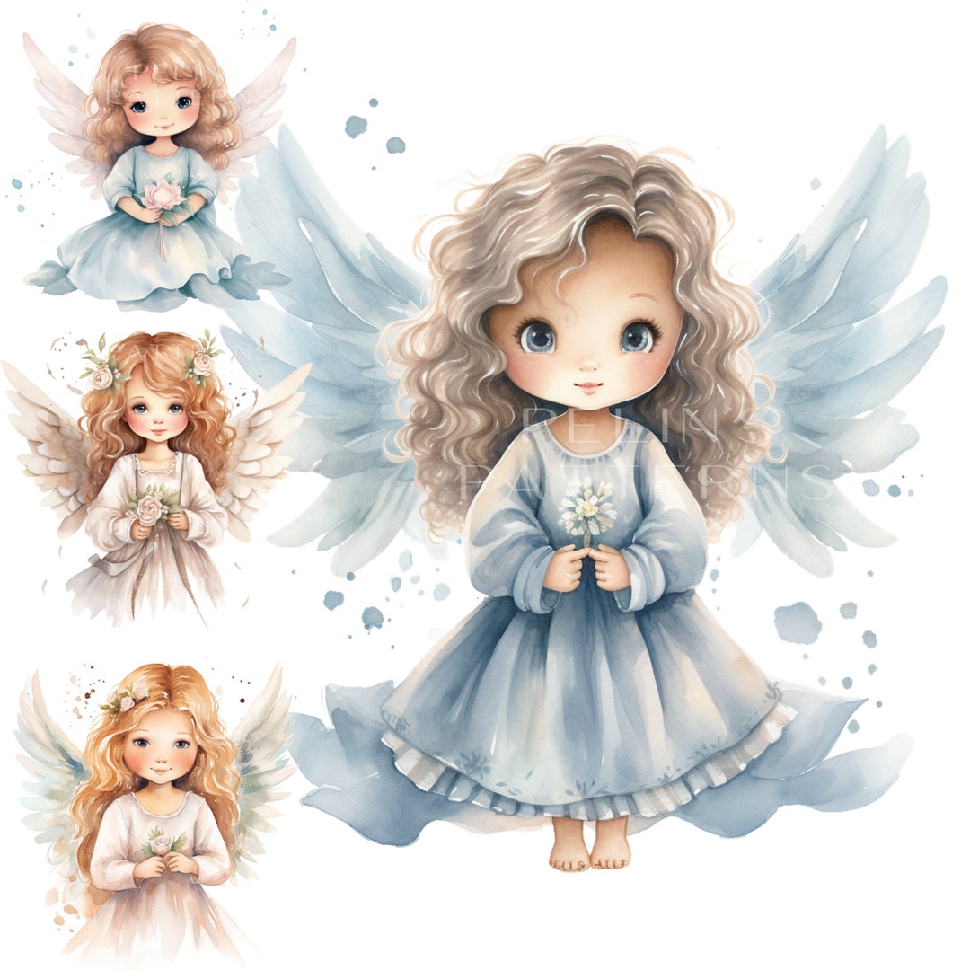 Angel Clipart PNG - Etsy
