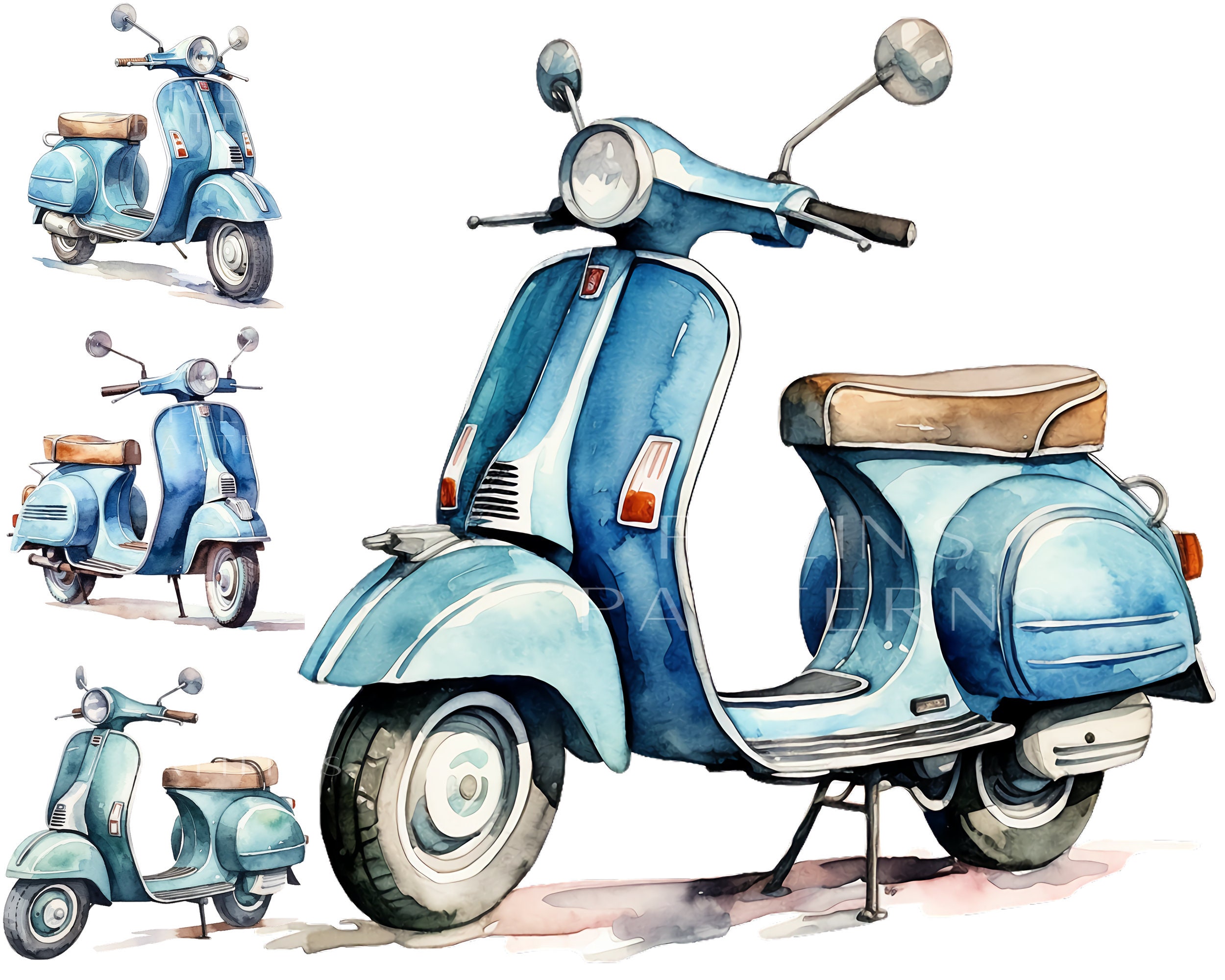 Blue Vintage Vespa