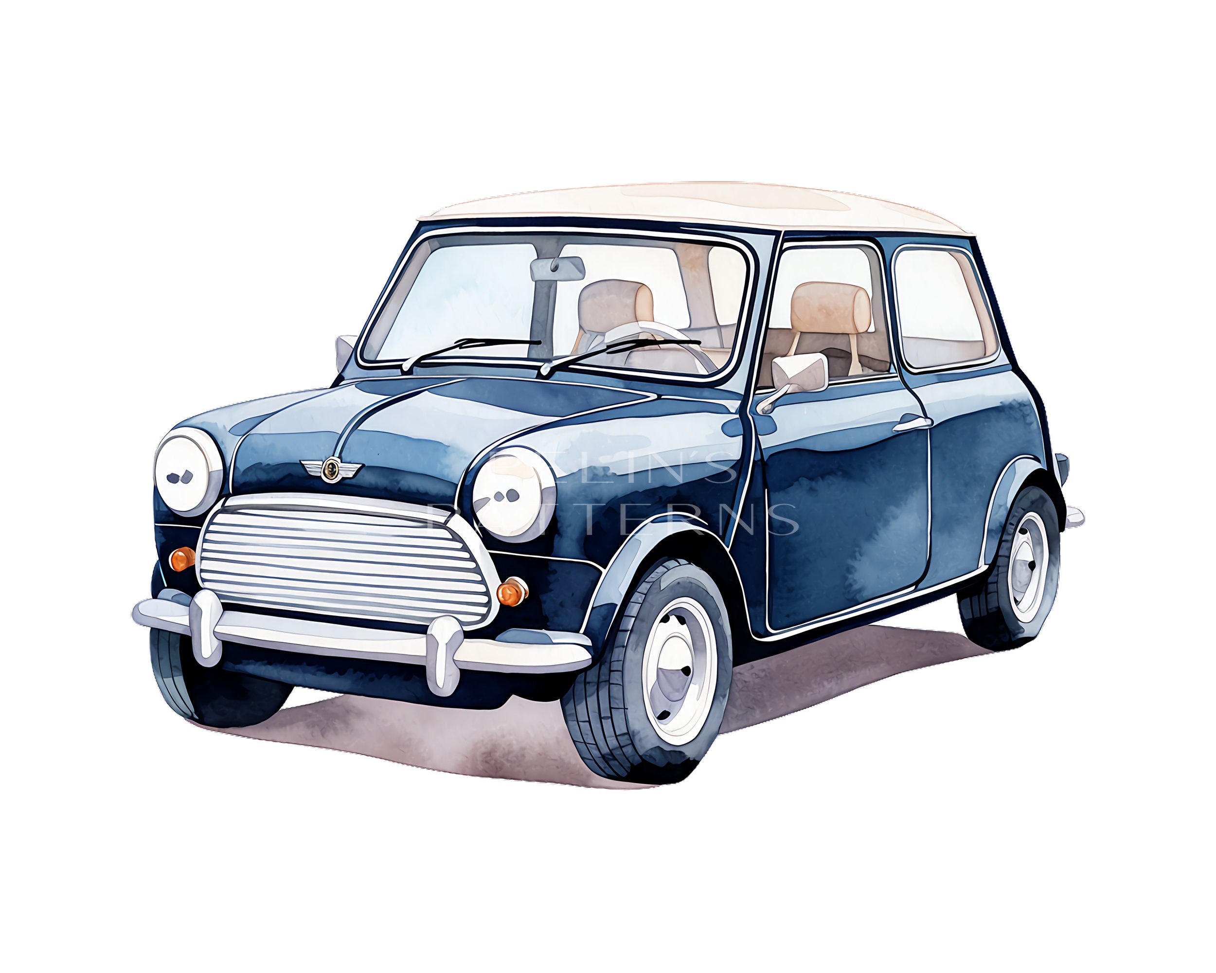 Classic Mini Cooper Clipart PNG - Etsy