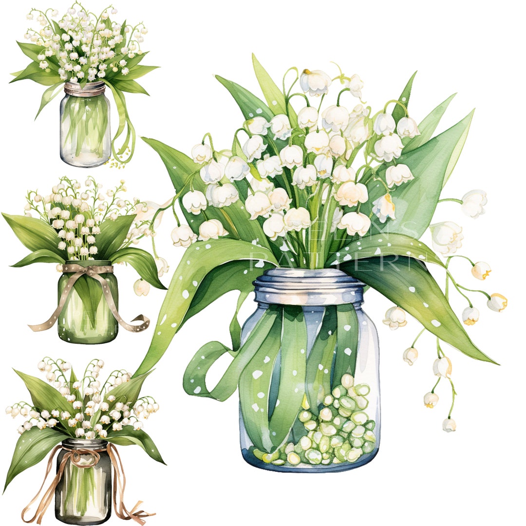 Lily of the Valley PNG Clipart - Etsy