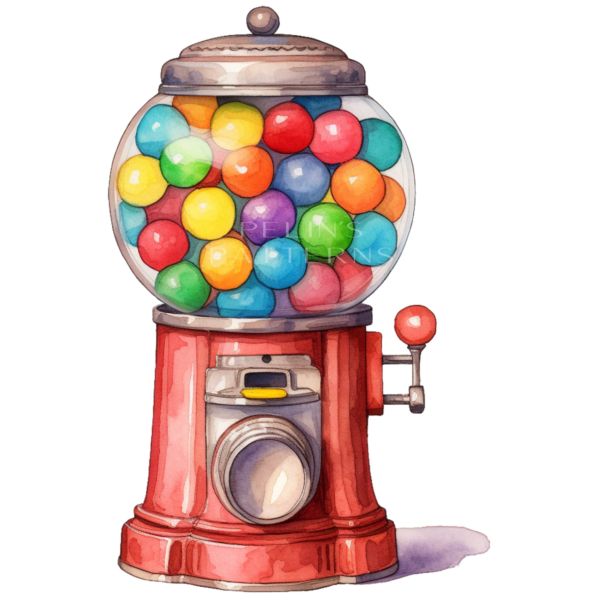 Gumball Machine Png Clipart - Etsy