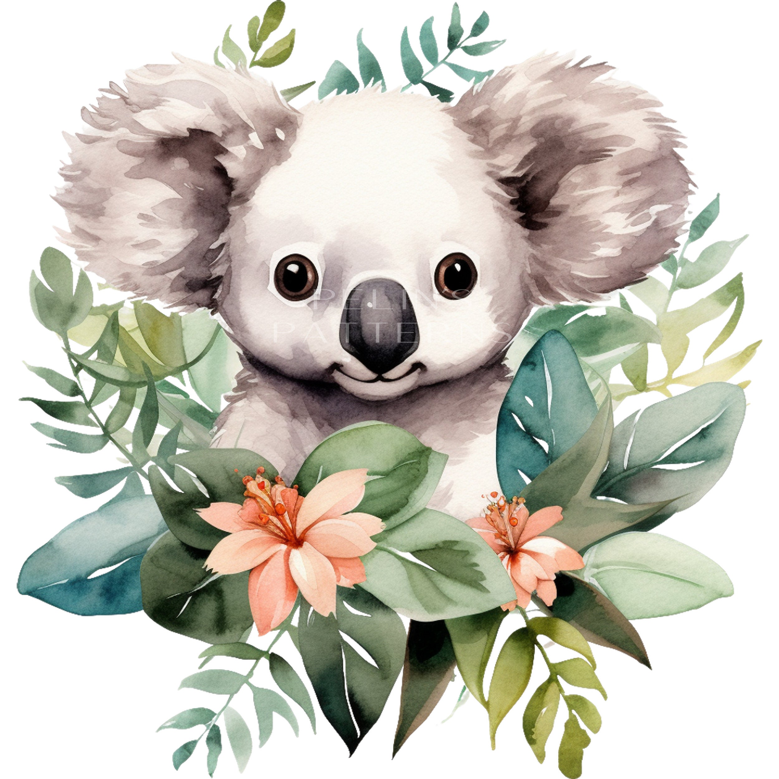 Watercolor Koala Clipart PNG - Etsy