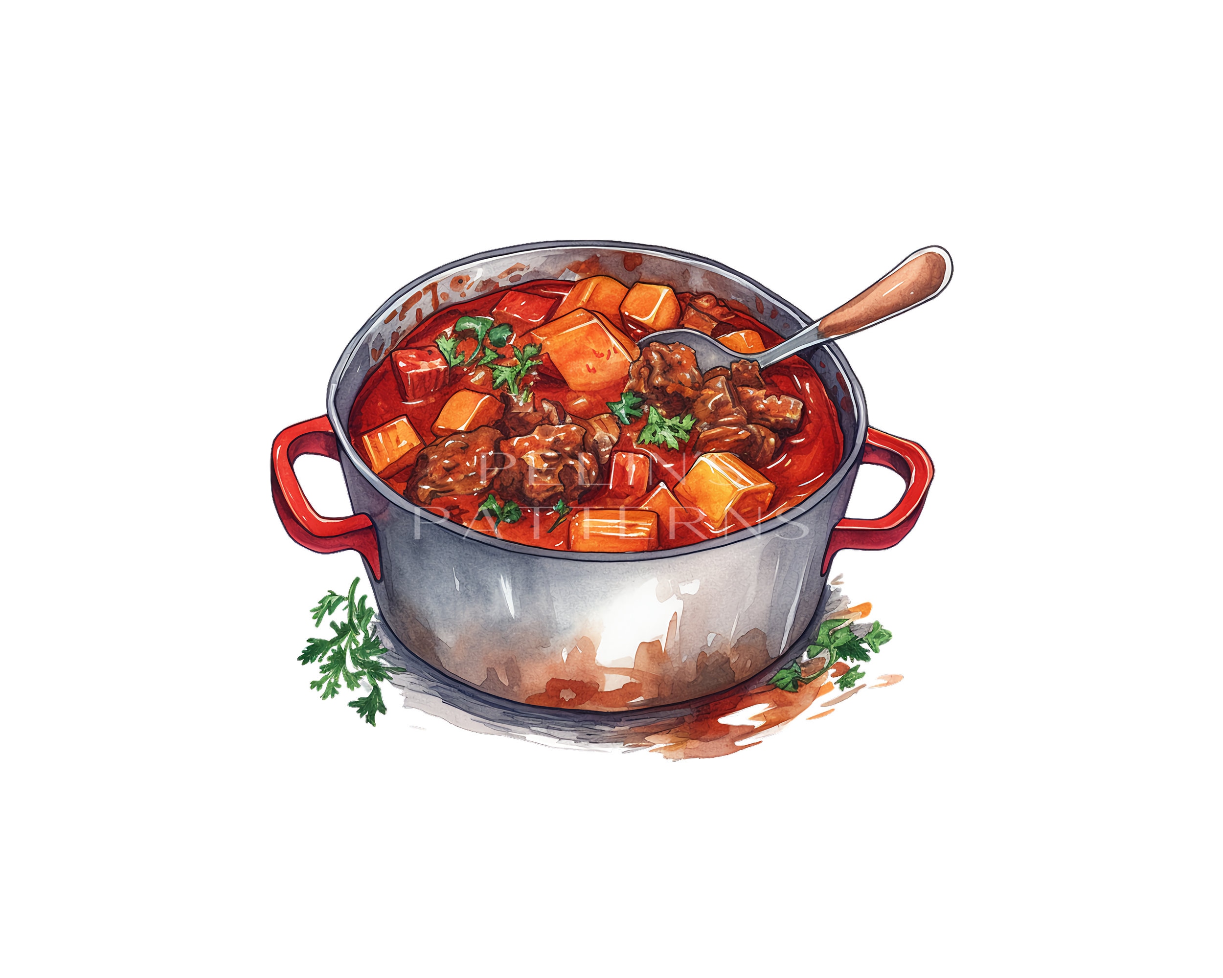 Goulash Watercolor Clipart PNG - Etsy