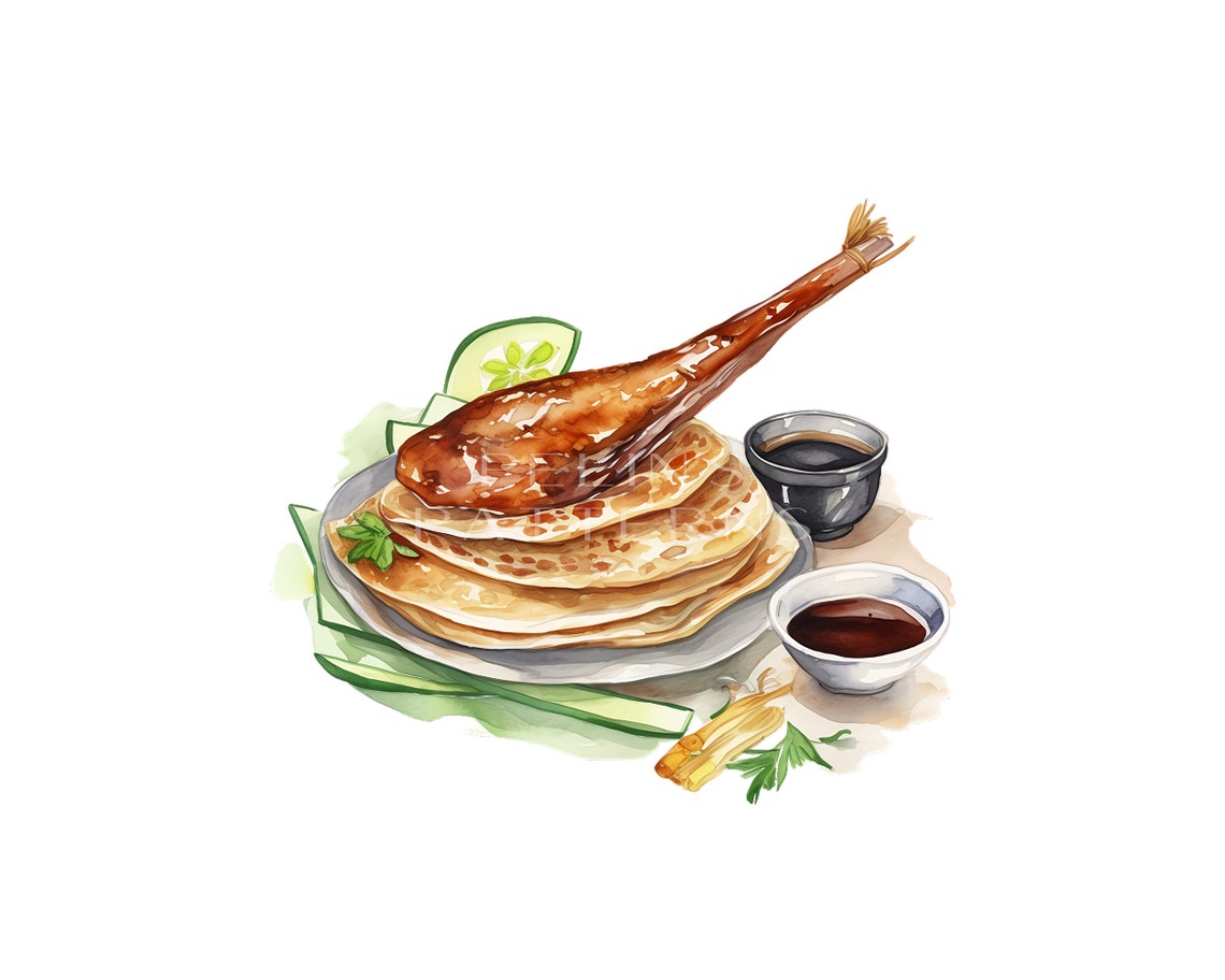 Peking Duck Watercolor Clipart PNG - Etsy