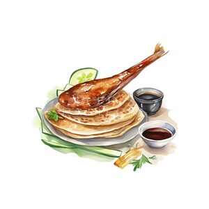 Peking Duck Watercolor Clipart PNG - Etsy