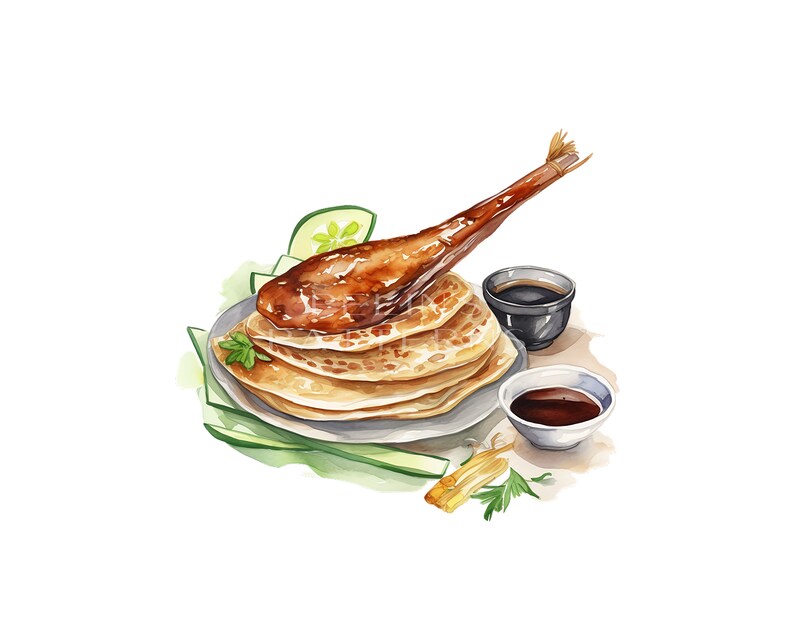 Peking Duck Watercolor Clipart PNG - Etsy