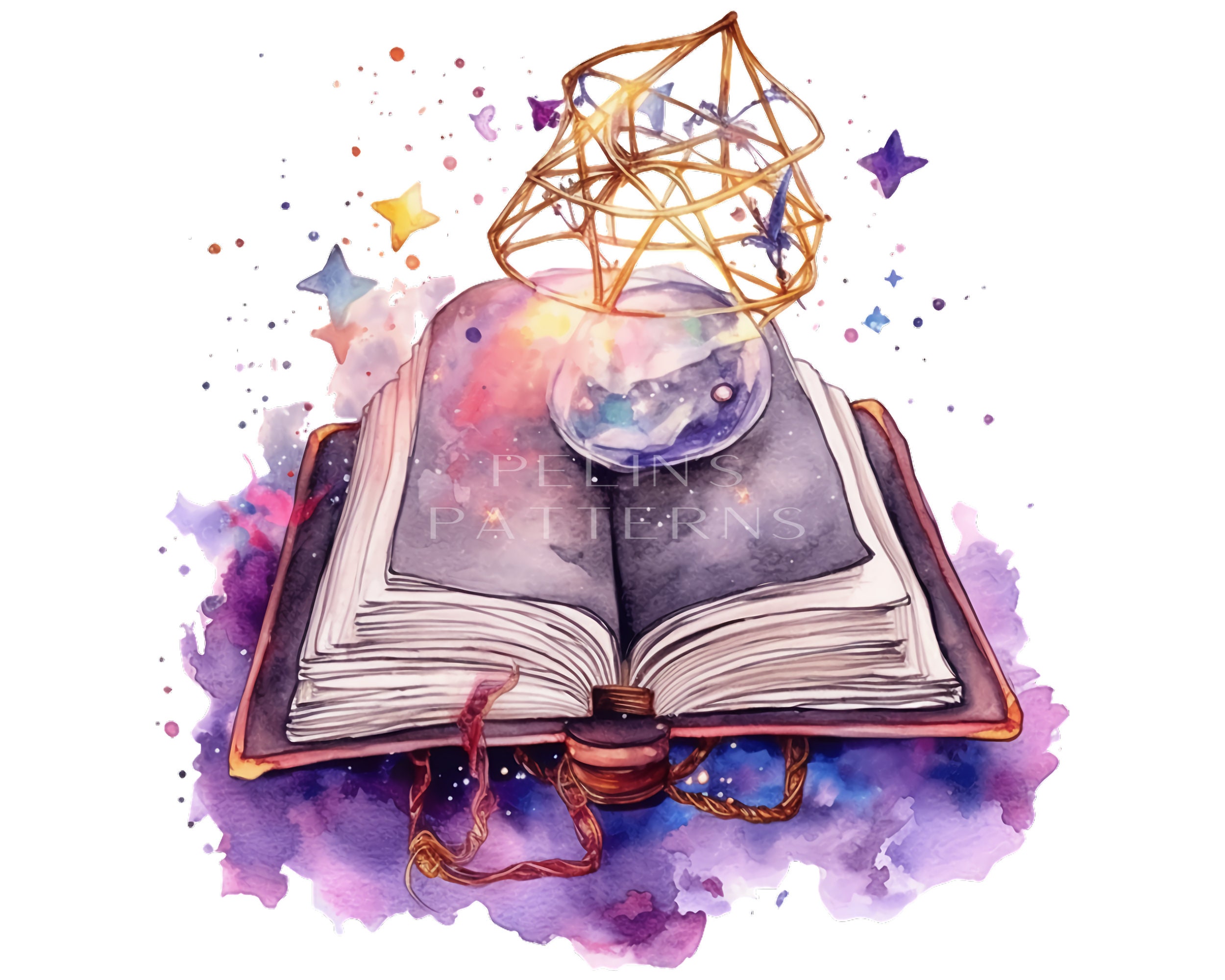 Floating Spellbook Clipart PNG - Etsy